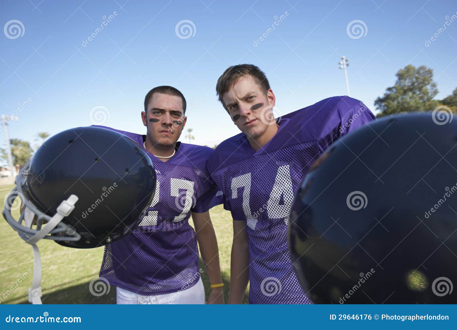 Teammates Standing Together Stock Photo - Image of field, teammates ...