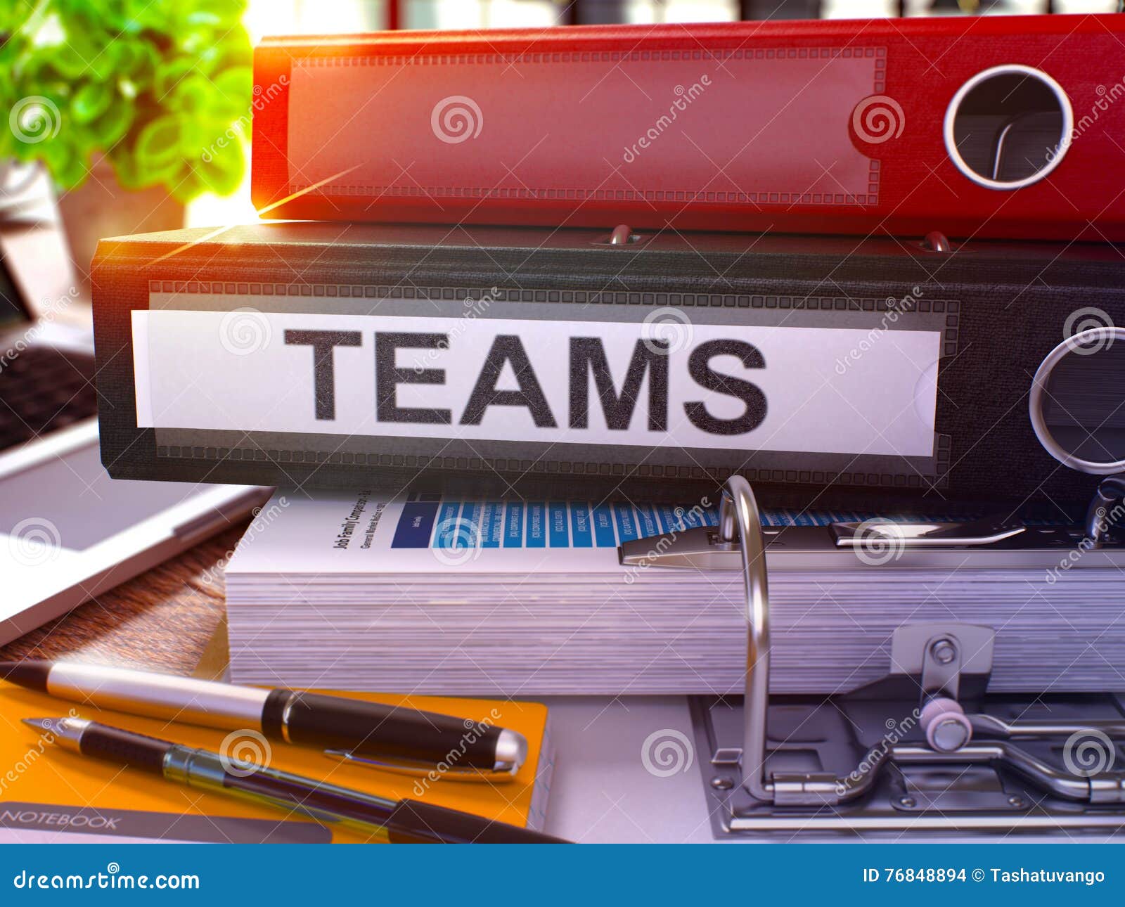 Teambuilding On Folder. Blurred Image. 3D. | CartoonDealer.com #77286436