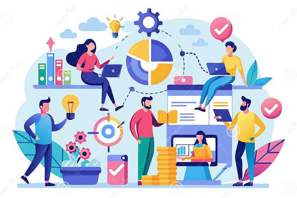 Teams Collaborate on Project Management Tasks, Utilizing Technology and ...