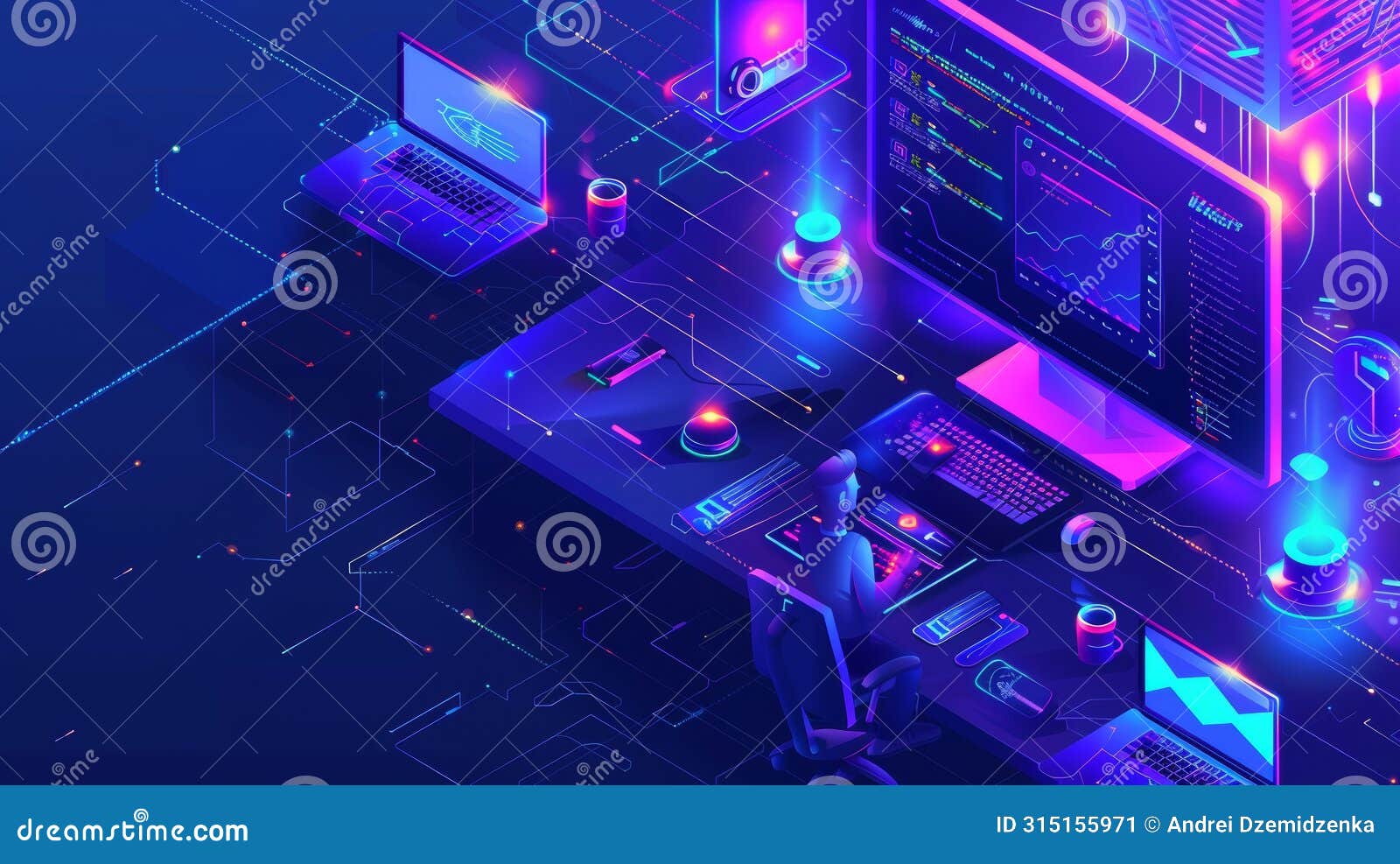 Teams Of Computer Programmers Project Managers Graphic Designers Create Software Code