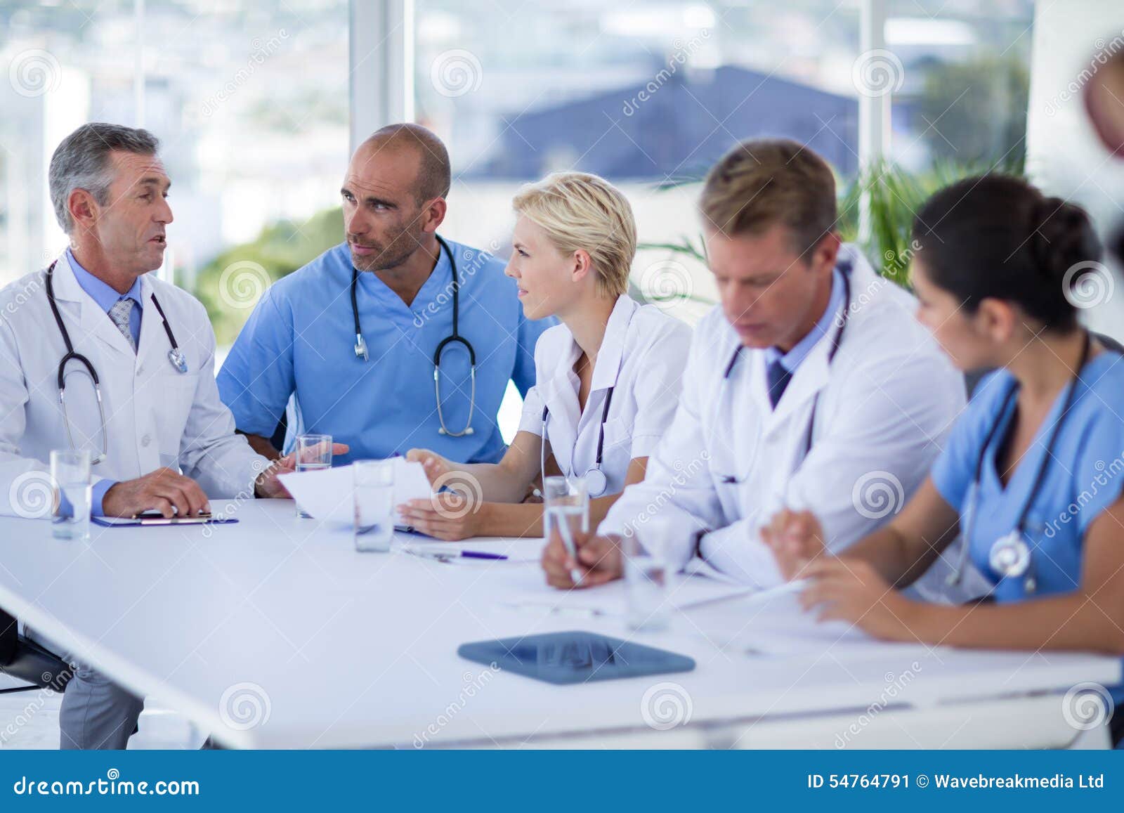 Teams of Doctors Working Together Stock Image - Image of tablet, people ...