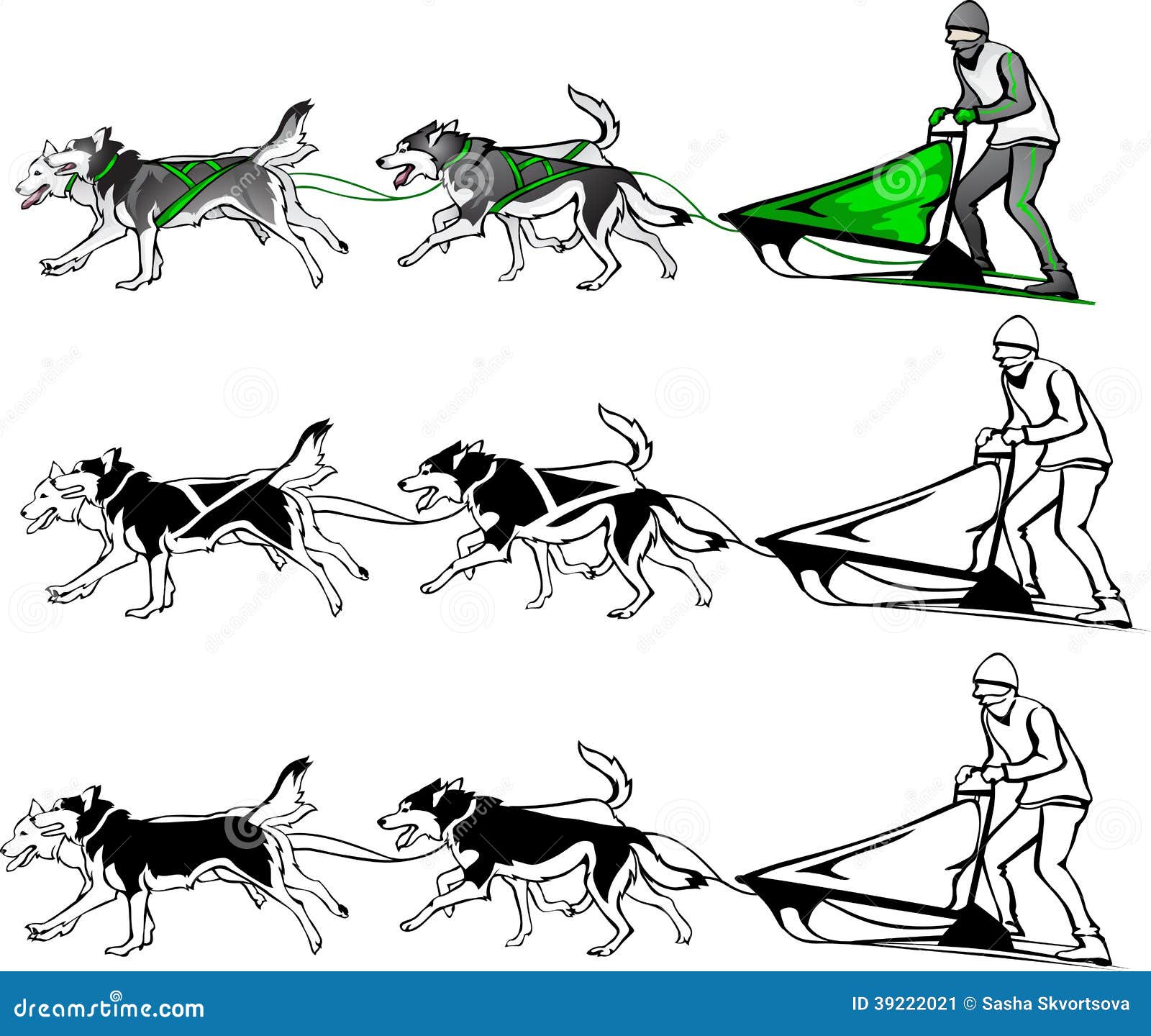 Teams of Dogs in Different Options Stock Vector - Illustration of ...