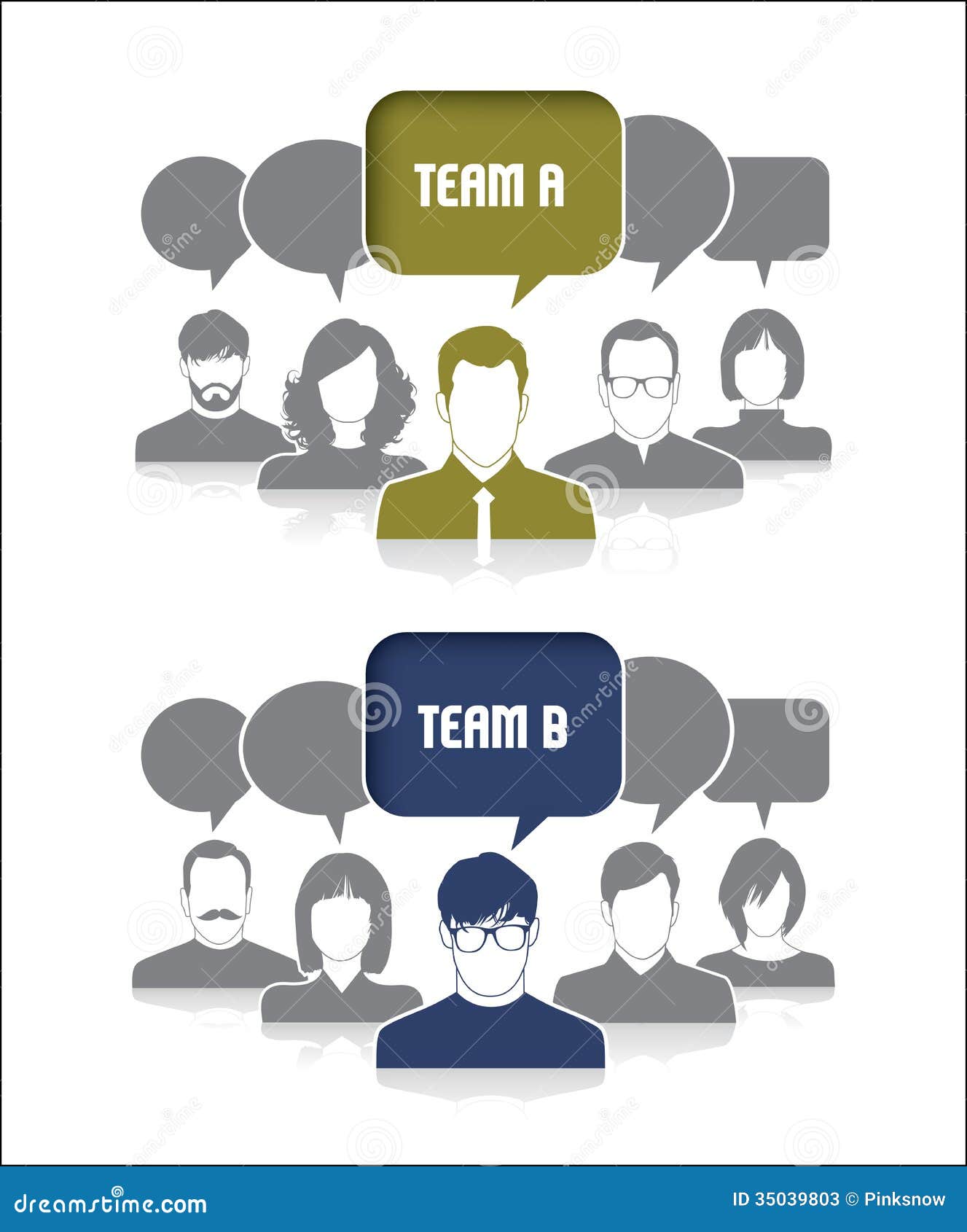 Teams stock vector. Illustration of businessmen, meeting - 35039803