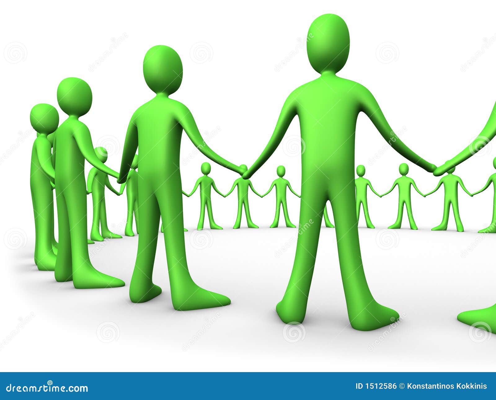 Teams - United People - Green Stock Illustration - Illustration of ...