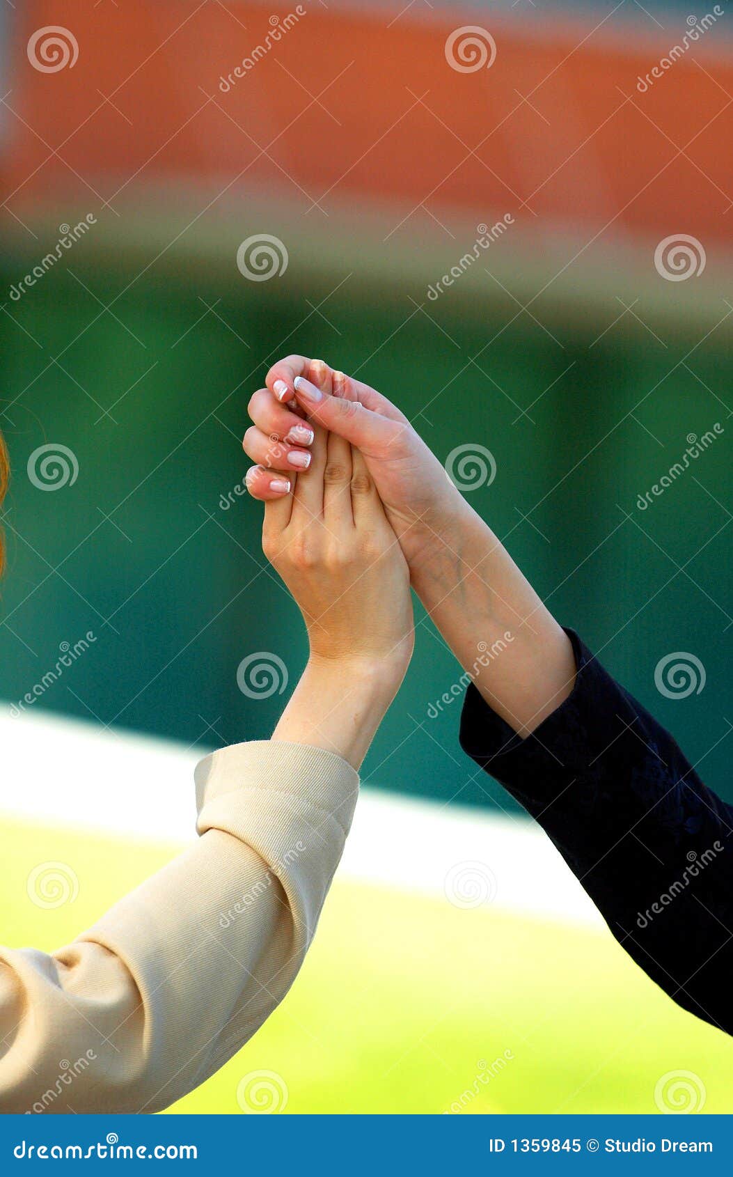 Teamwork stock image. Image of five, work, join, grasp - 1359845