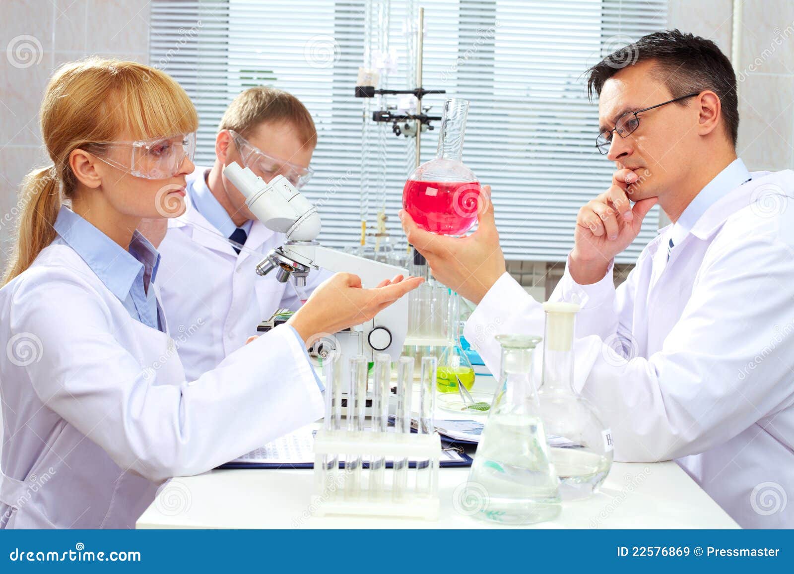 Teamwork stock image. Image of laboratory, microscope - 22576869