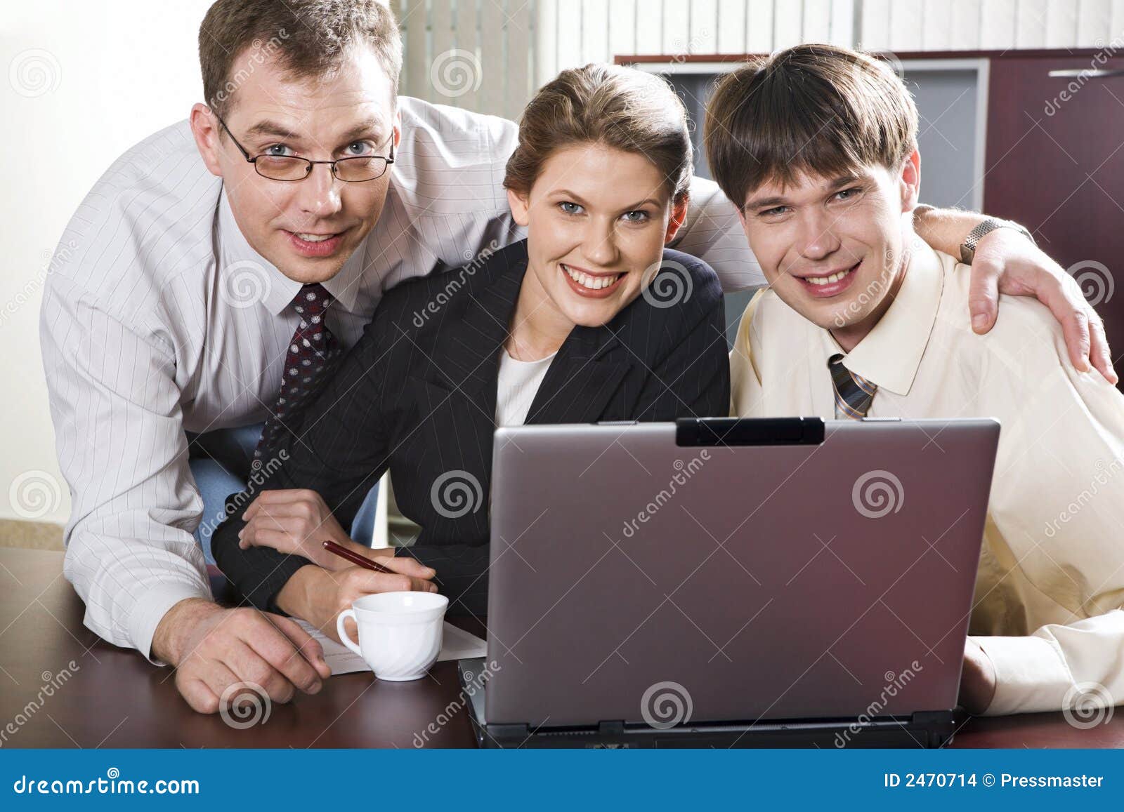 Teamwork stock photo. Image of management, laptop, leadership - 2470714