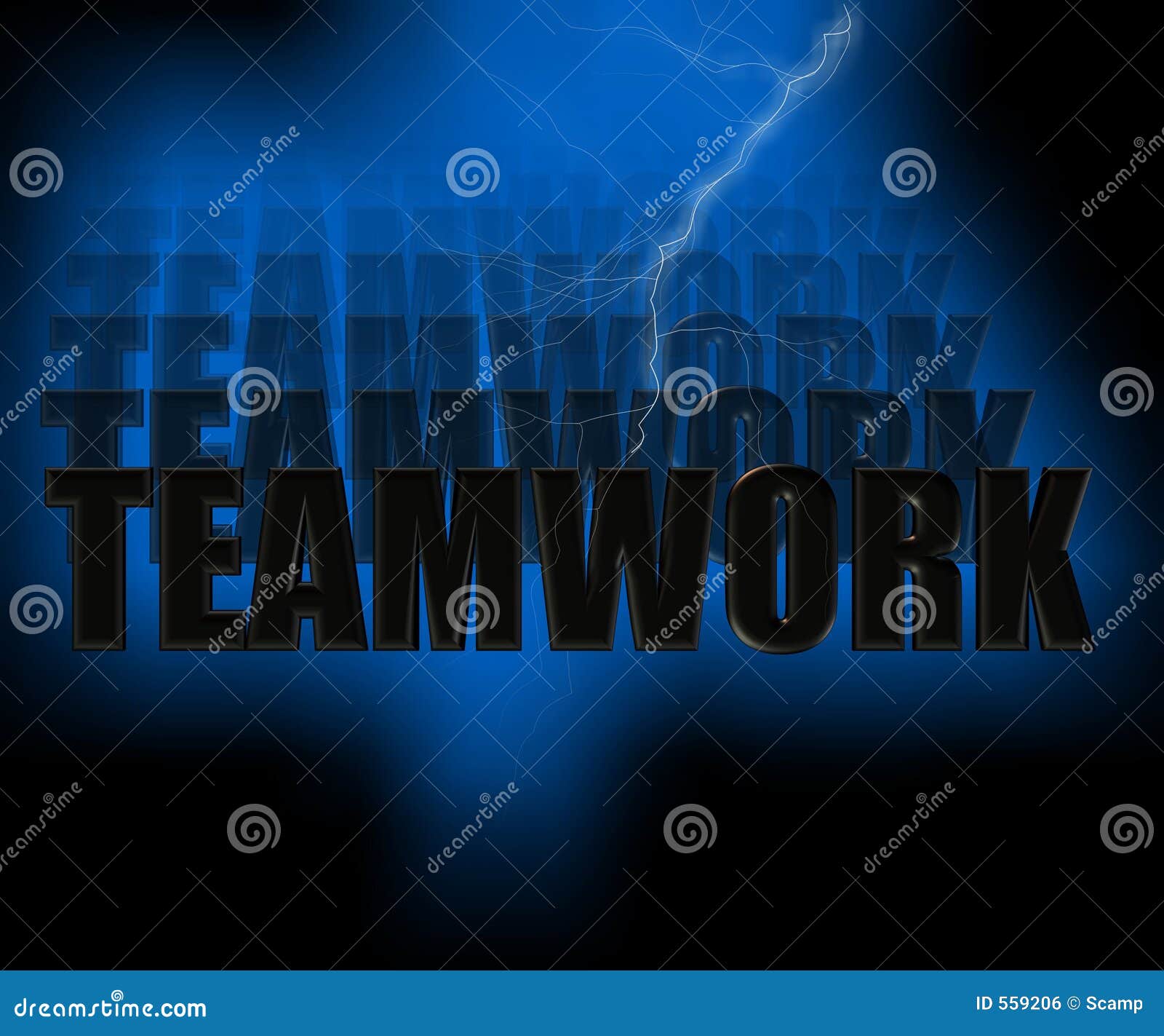Teamwork 3D Illustration stock illustration. Illustration of ...