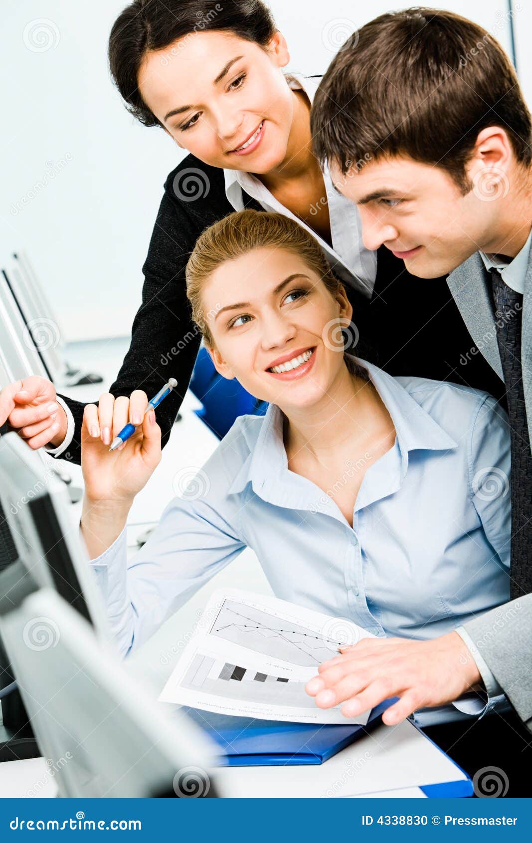 Teamwork stock photo. Image of colleagues, caucasian, explain - 4338830