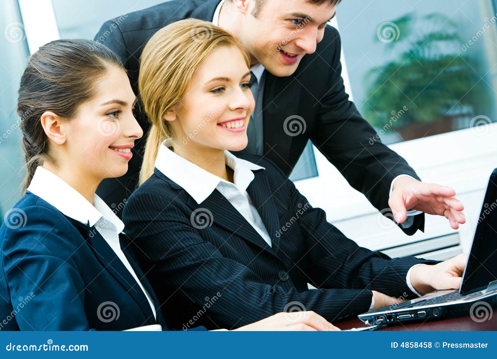 Teamwork stock photo. Image of group, pointing, partnership - 4858458
