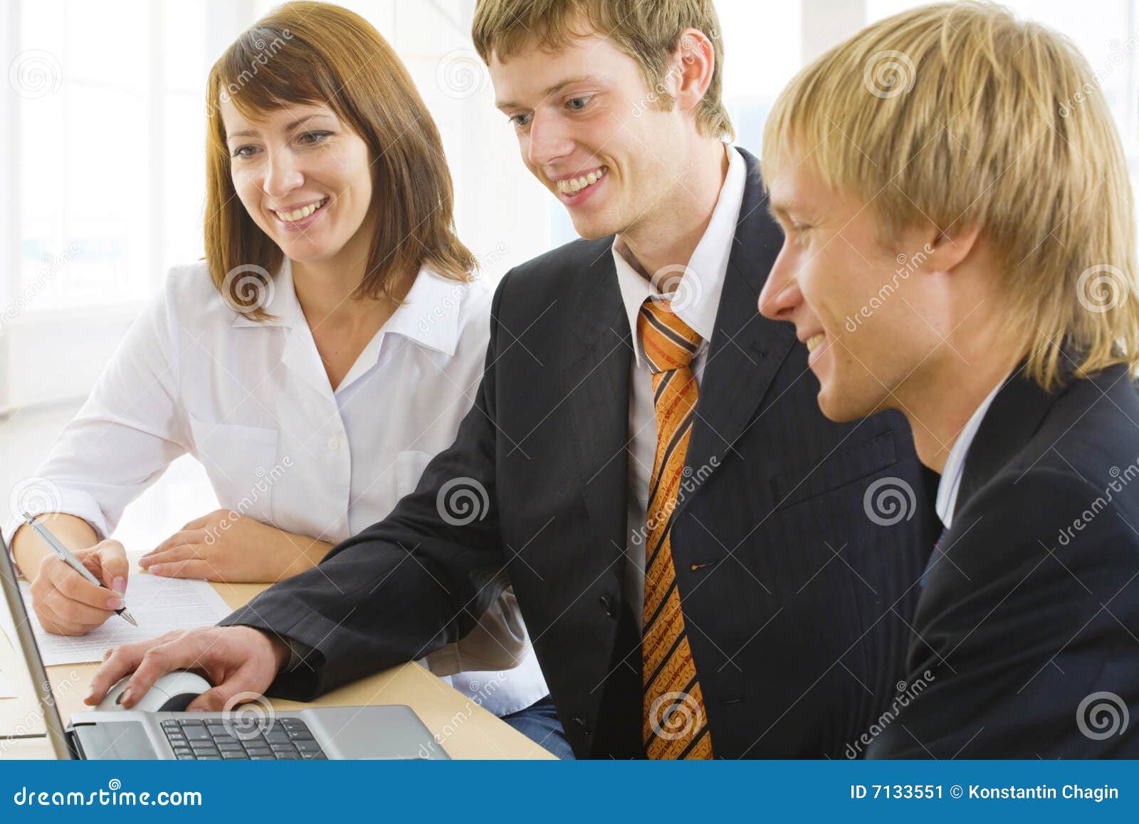 Teamwork stock image. Image of businessteam, interacting - 7133551