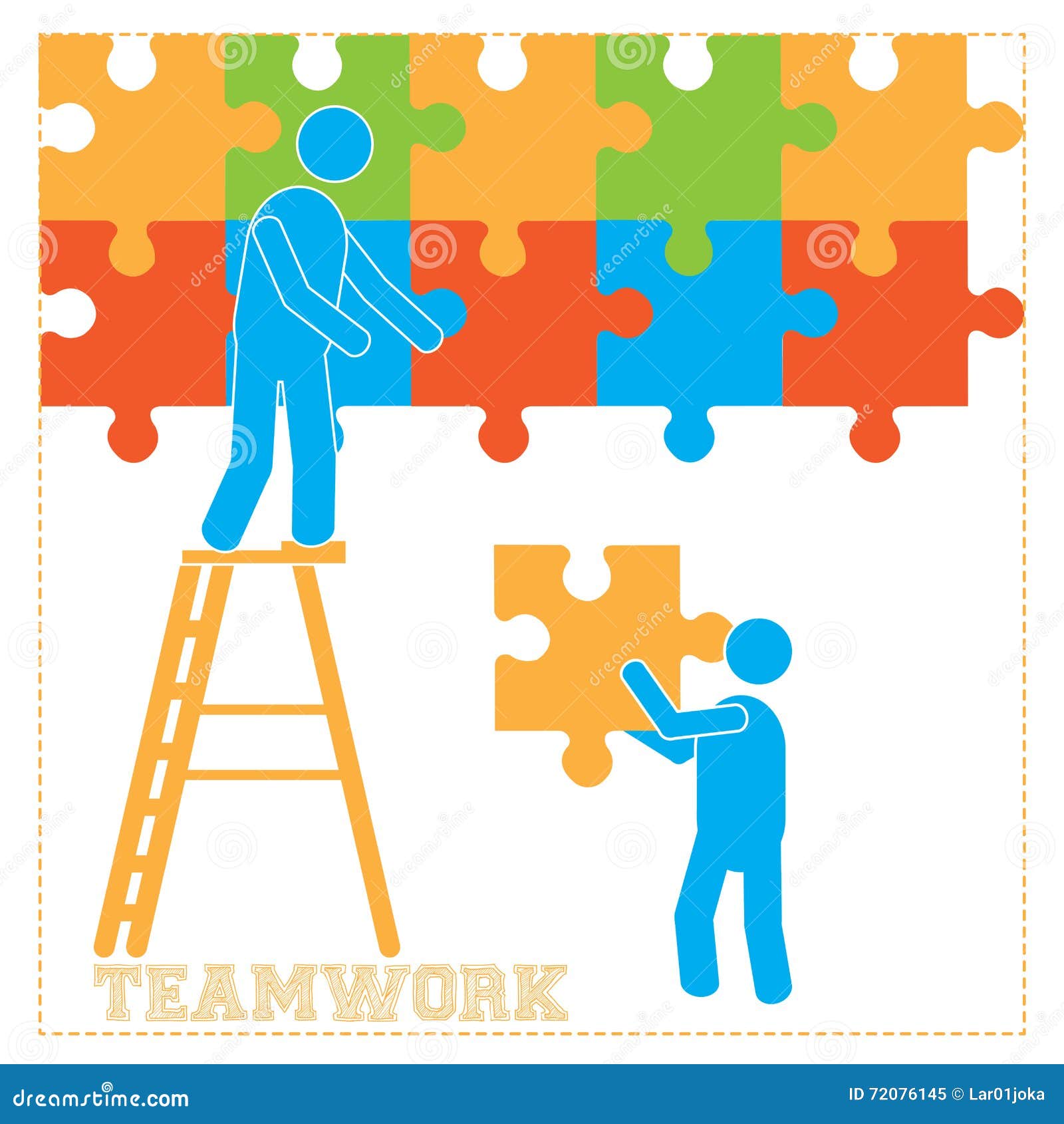 Teamwork illustration de vecteur. Illustration du image - 72076145