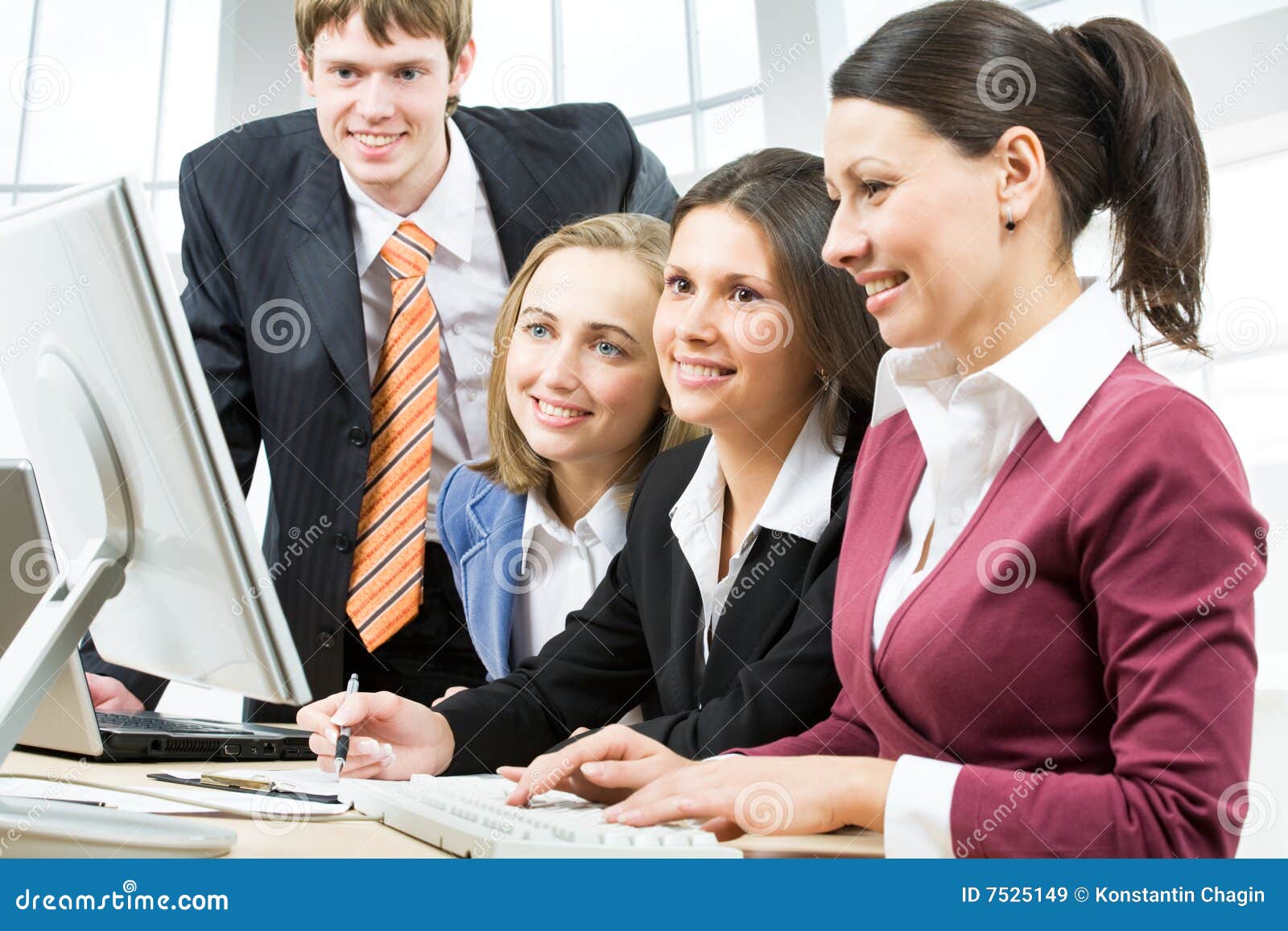 Teamwork stock image. Image of businessman, idea, leaders - 7525149