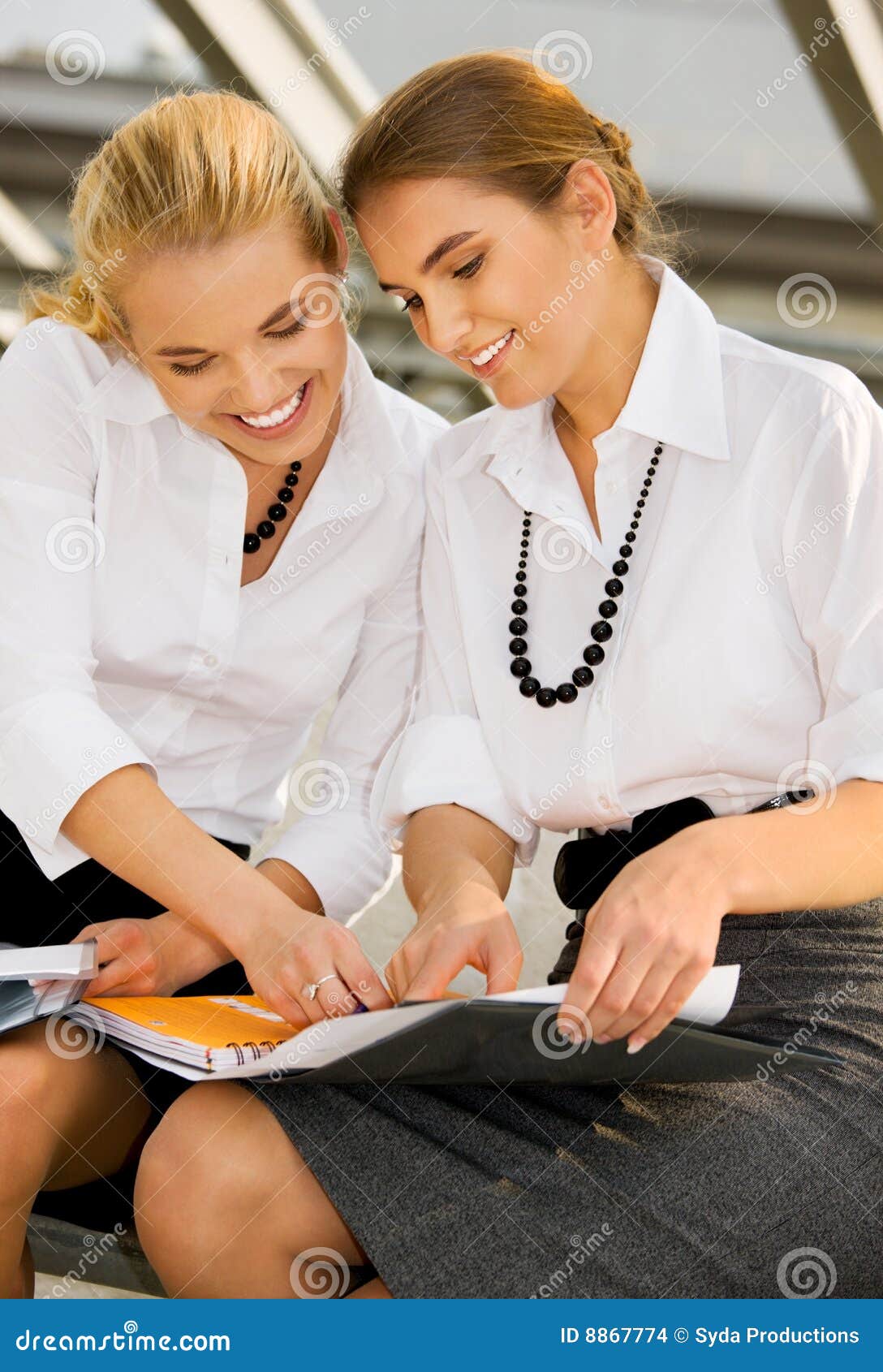 Teamwork stock photo. Image of female, education, documents - 8867774