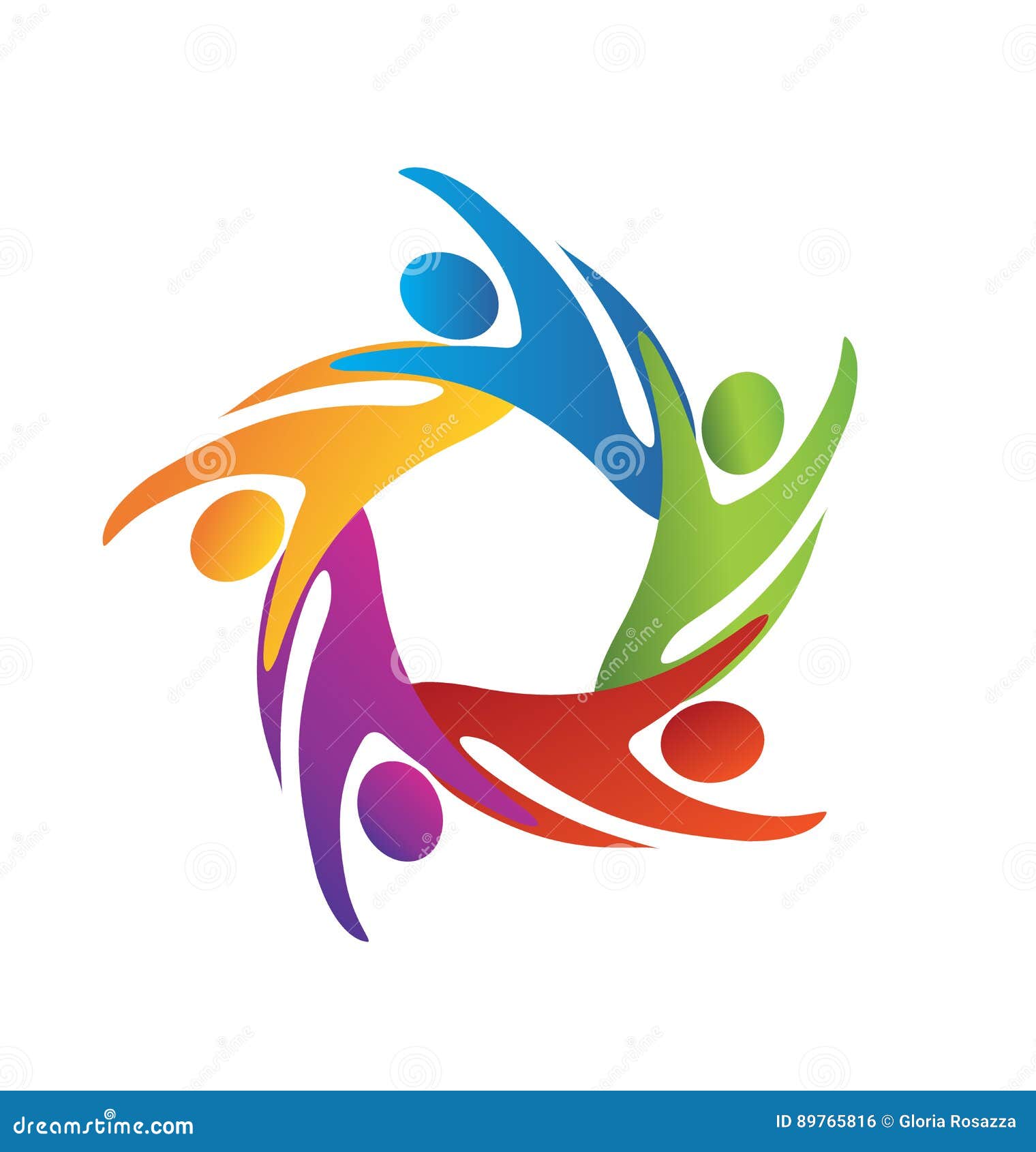 Teamwork Abstract Business People Logo Stock Vector - Illustration of ...