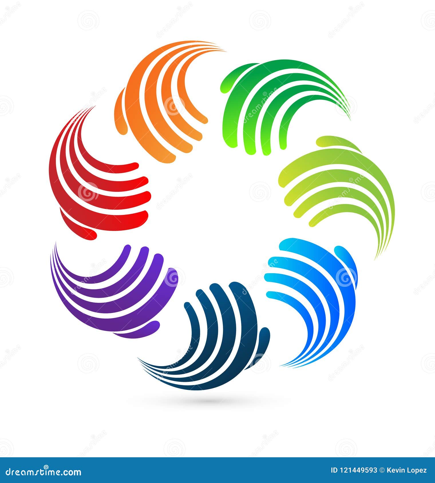 Teamwork Abstract Hands Icon Stock Vector - Illustration of finance ...