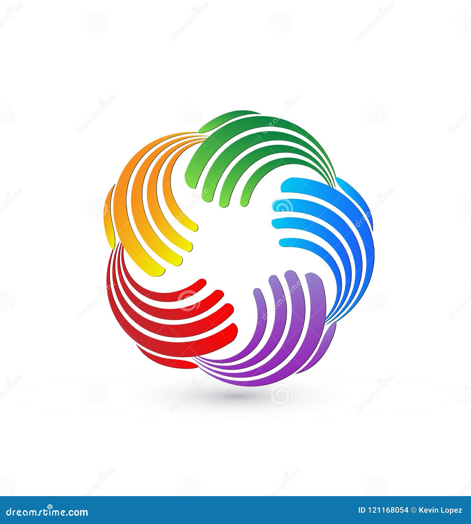 Teamwork Abstract Hands Vector Logo Stock Vector - Illustration of ...