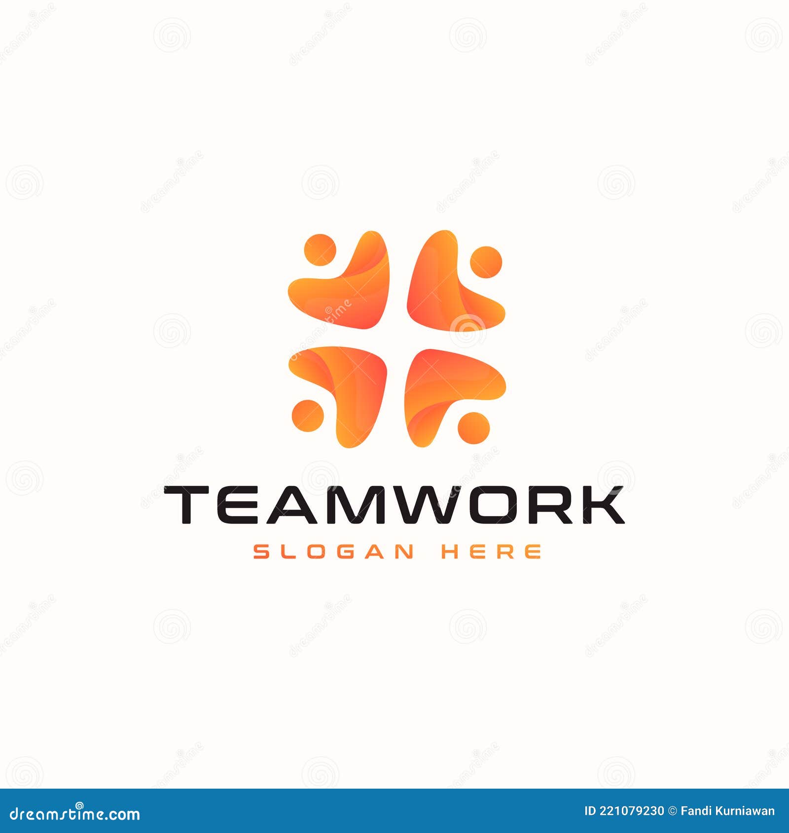 Teamwork Abstract Logo Template. Vector Illustration Stock Vector ...