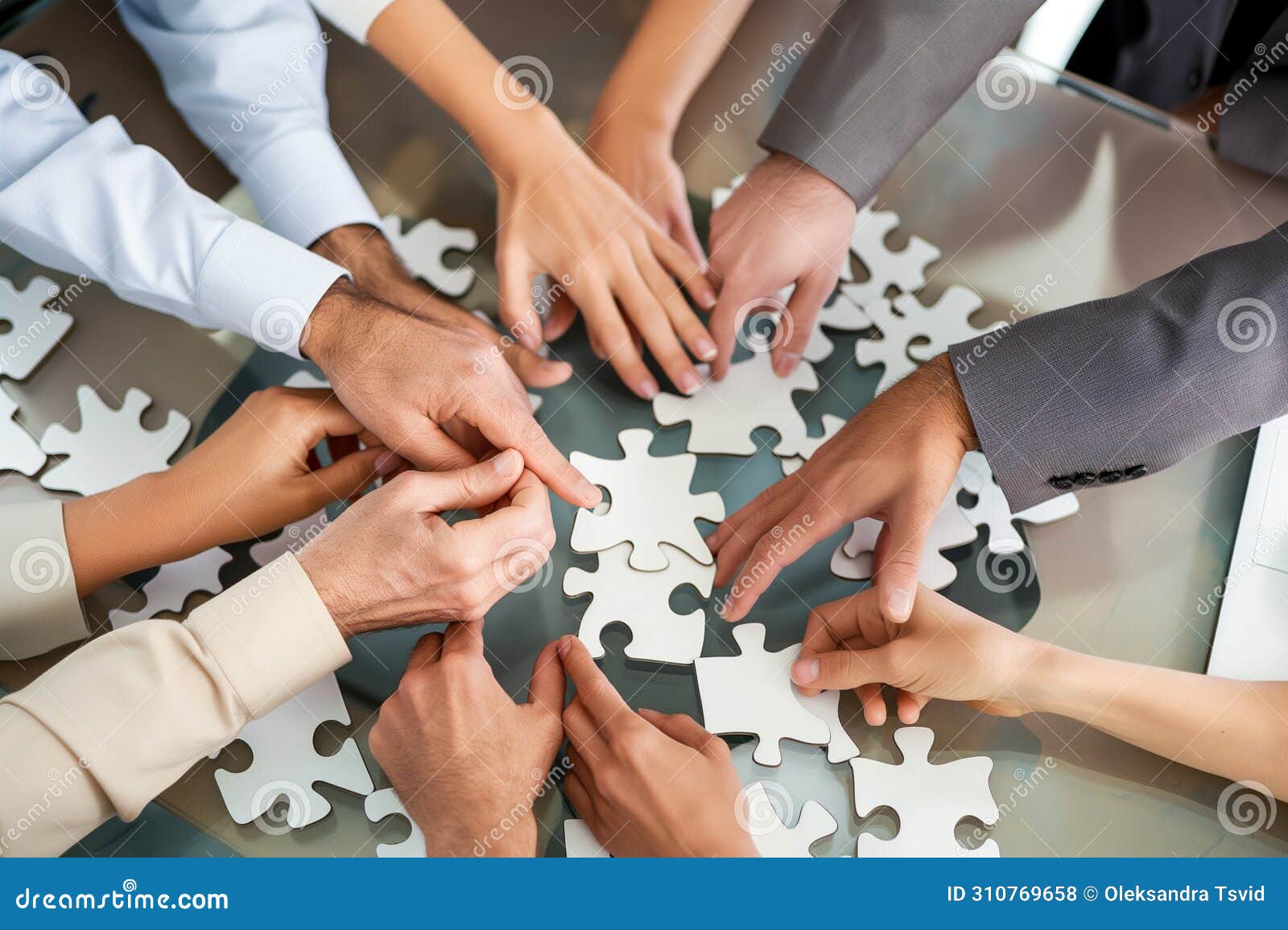 Teamwork in Action. a Team of Professionals Collaborating on a Task ...