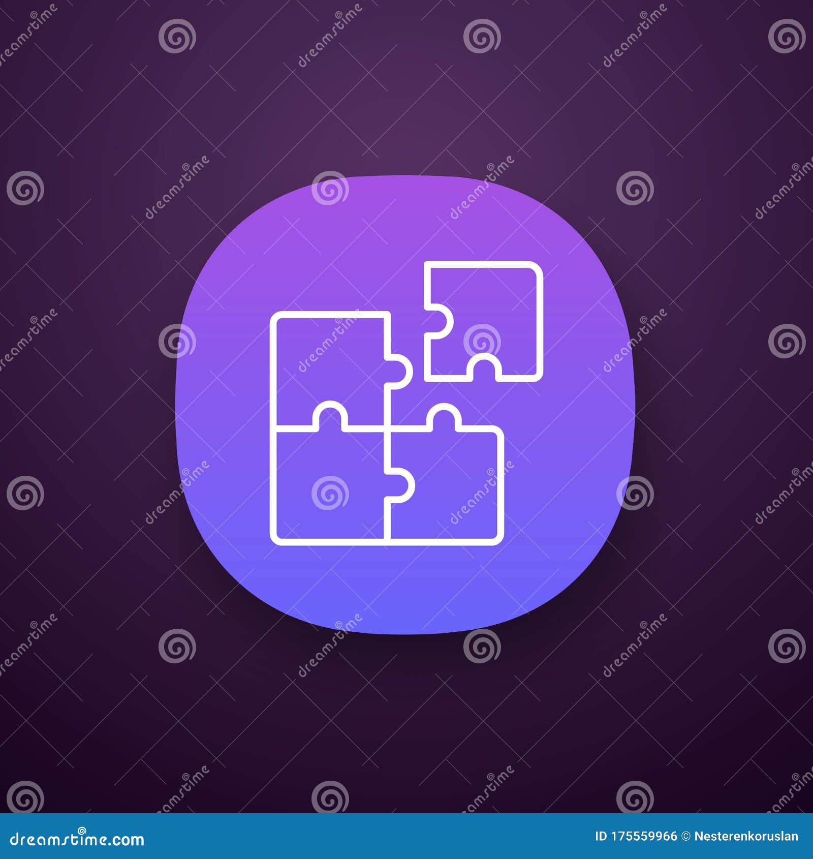 Teamwork app icon stock vector. Illustration of gradient - 175559966