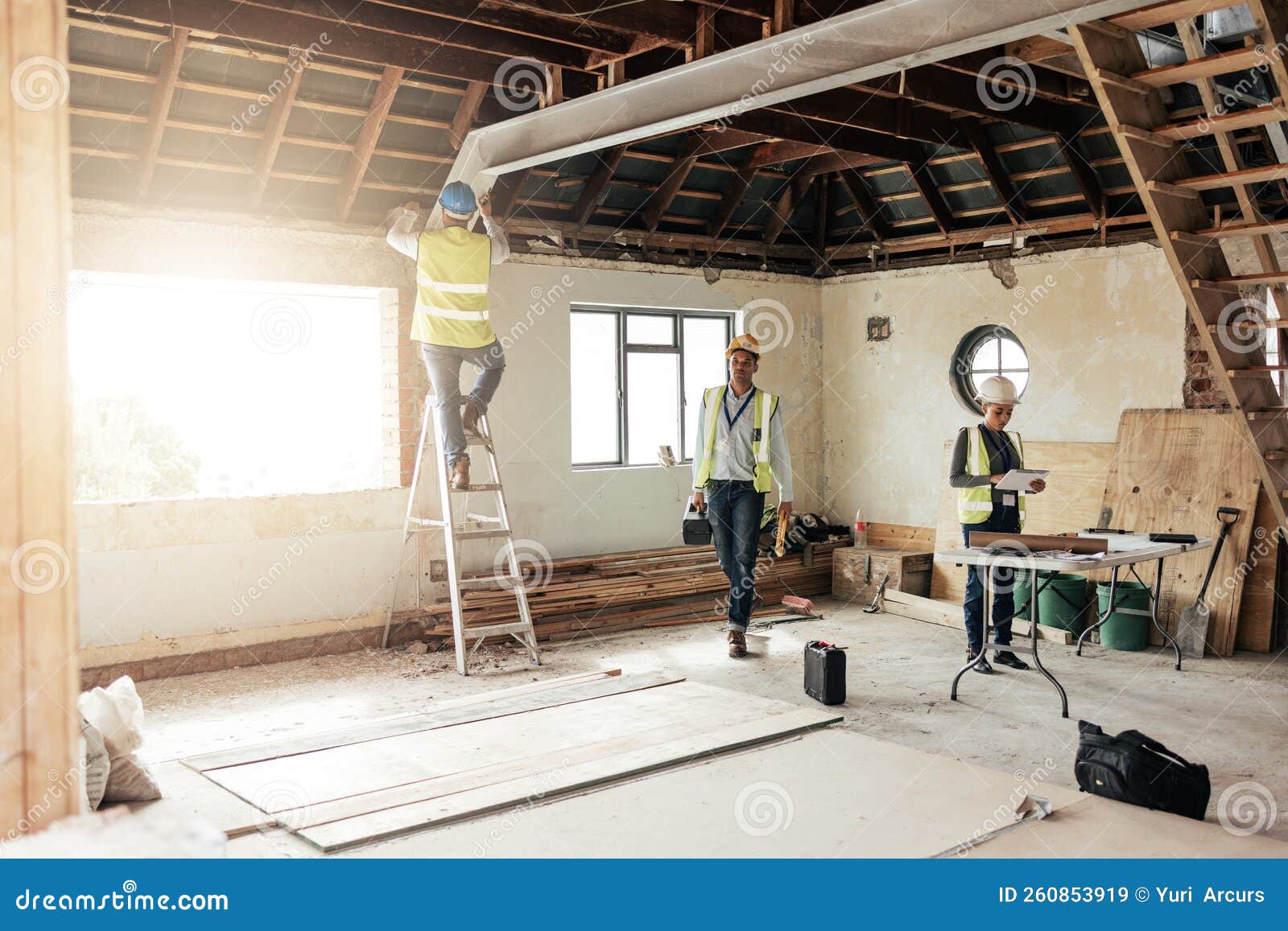 Teamwork, Architecture or Construction Worker Working, Planning or ...