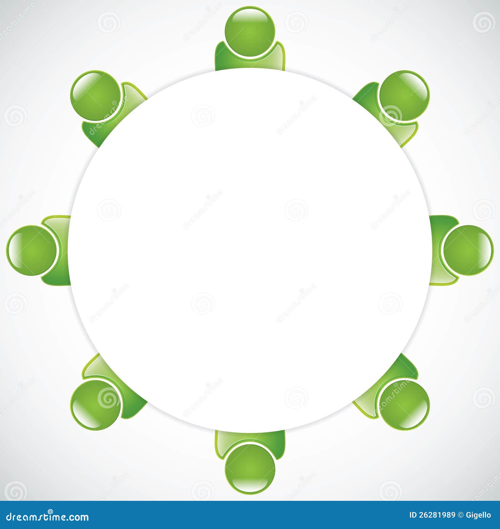 Teamwork around the table stock vector. Illustration of connection ...