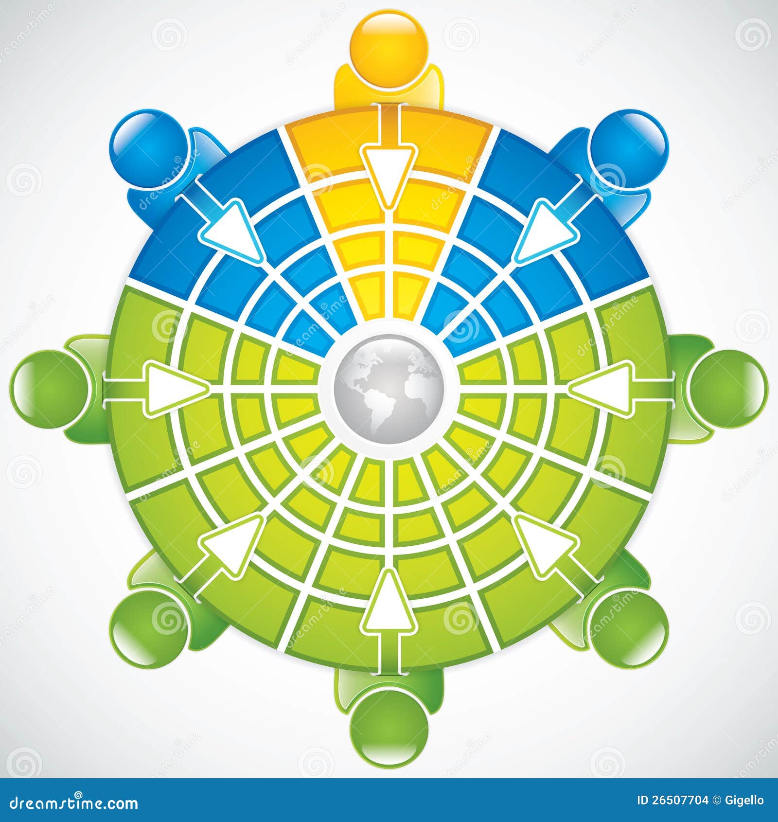 Teamwork around the table stock vector. Illustration of partnership ...