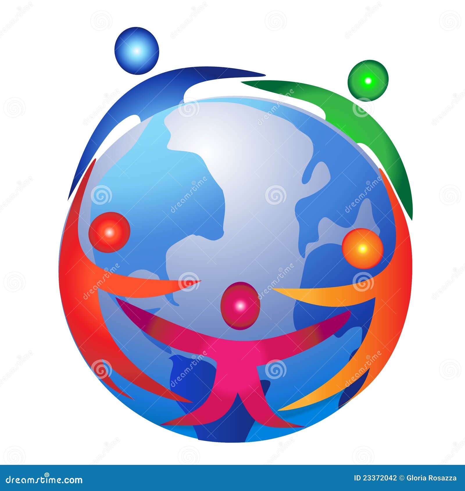 Teamwork around world stock vector. Illustration of leadership - 23372042