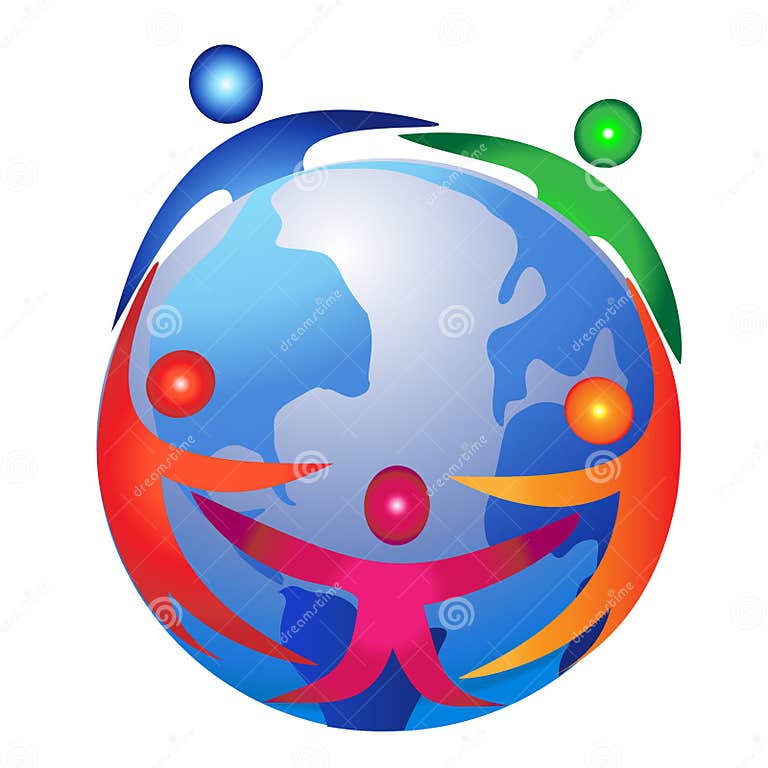 Teamwork around world stock vector. Illustration of leadership - 23372042