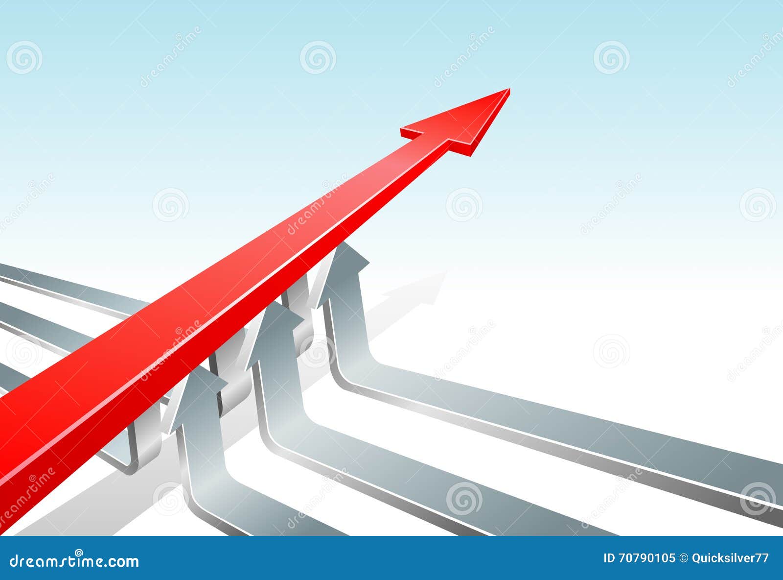 Teamwork Arrow stock vector. Illustration of three, supporting - 70790105