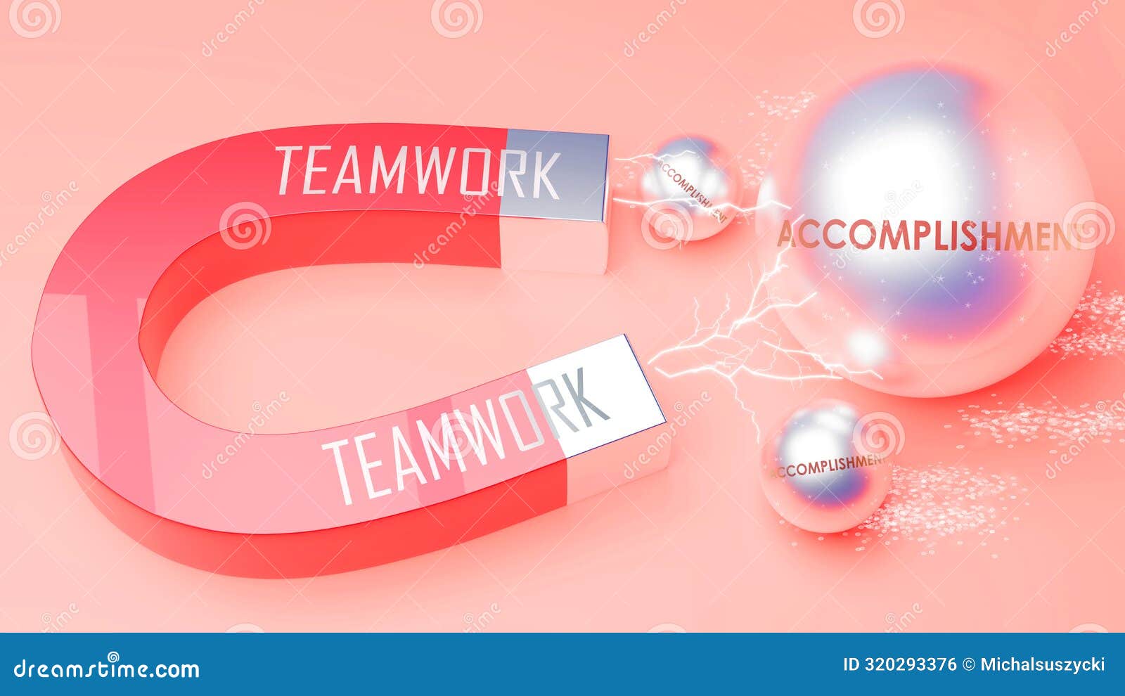 Teamwork That Attracts Achievements. Power Of Teamwork Stock Photo ...