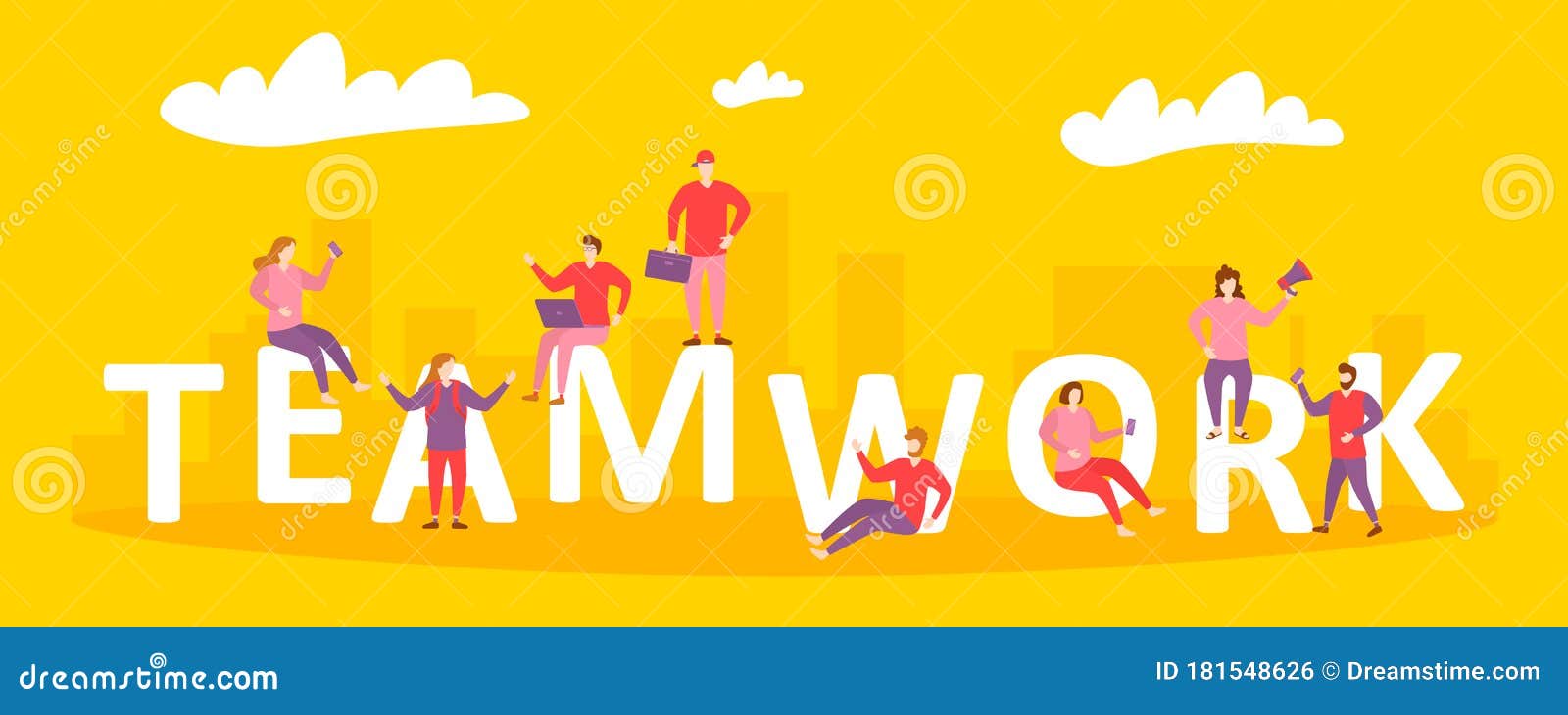 Teamwork People Characters. Stock Vector - Illustration of ...