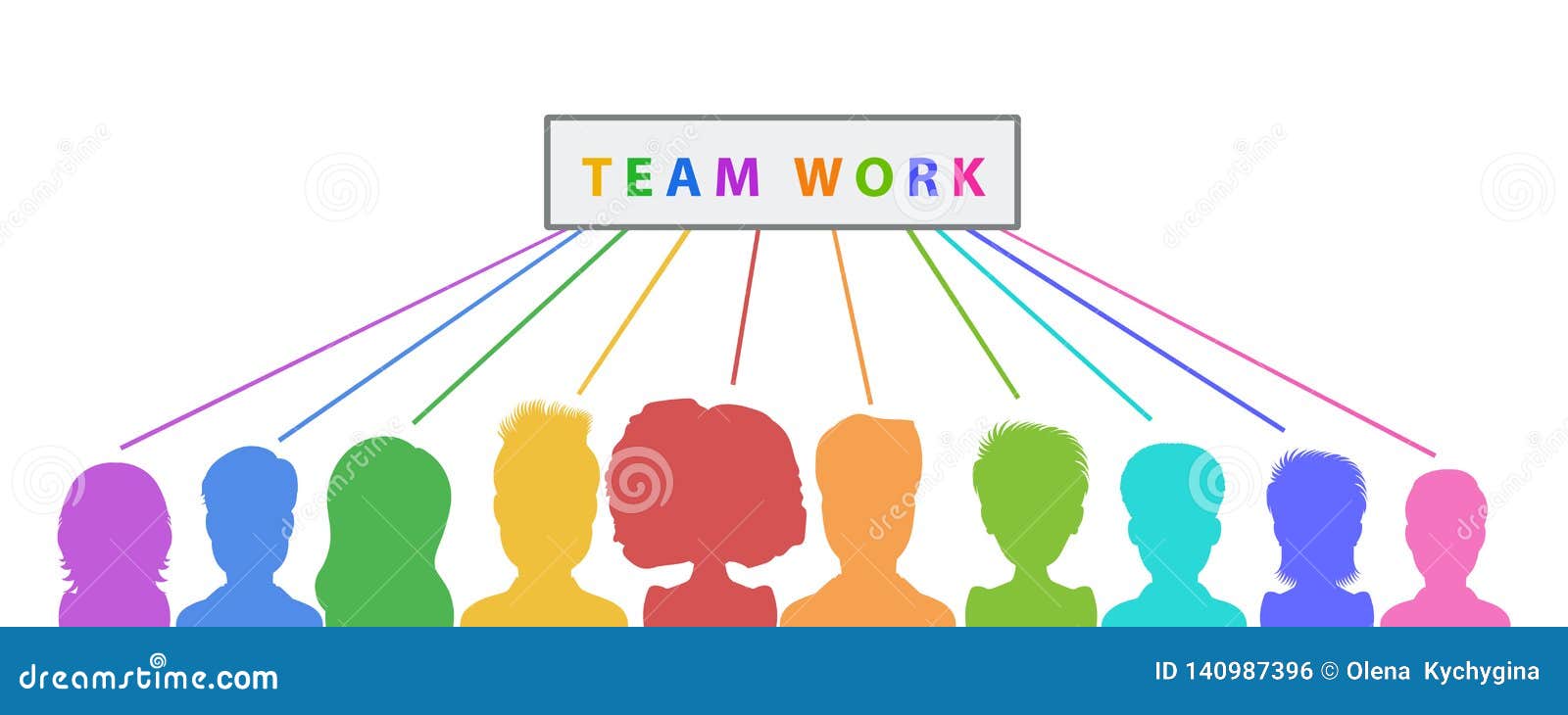 Teamwork Banner Design, Collaboration Abstract Business Concept. Flat ...