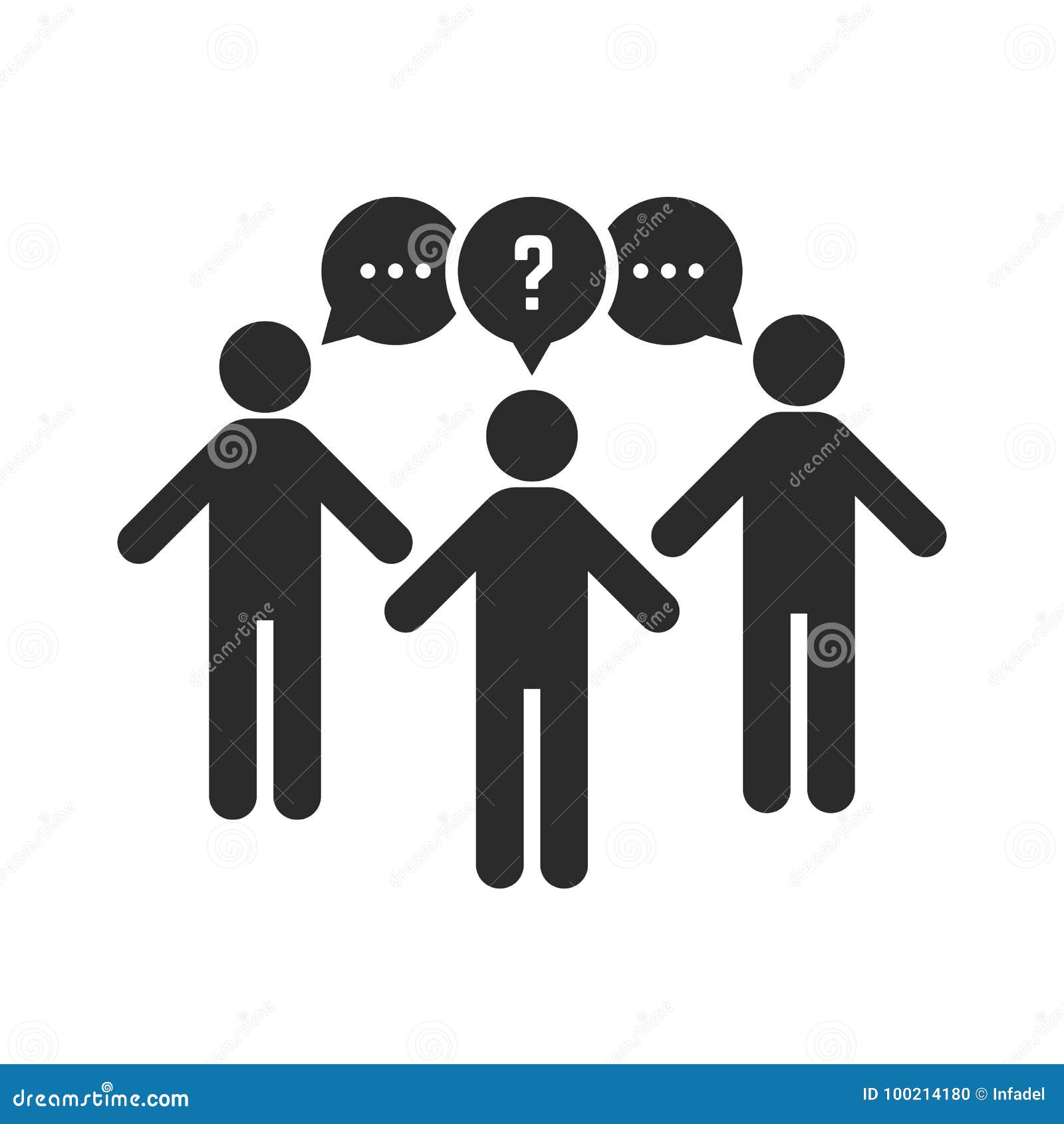 Teamwork with Black Stick Man Stock Vector - Illustration of ...