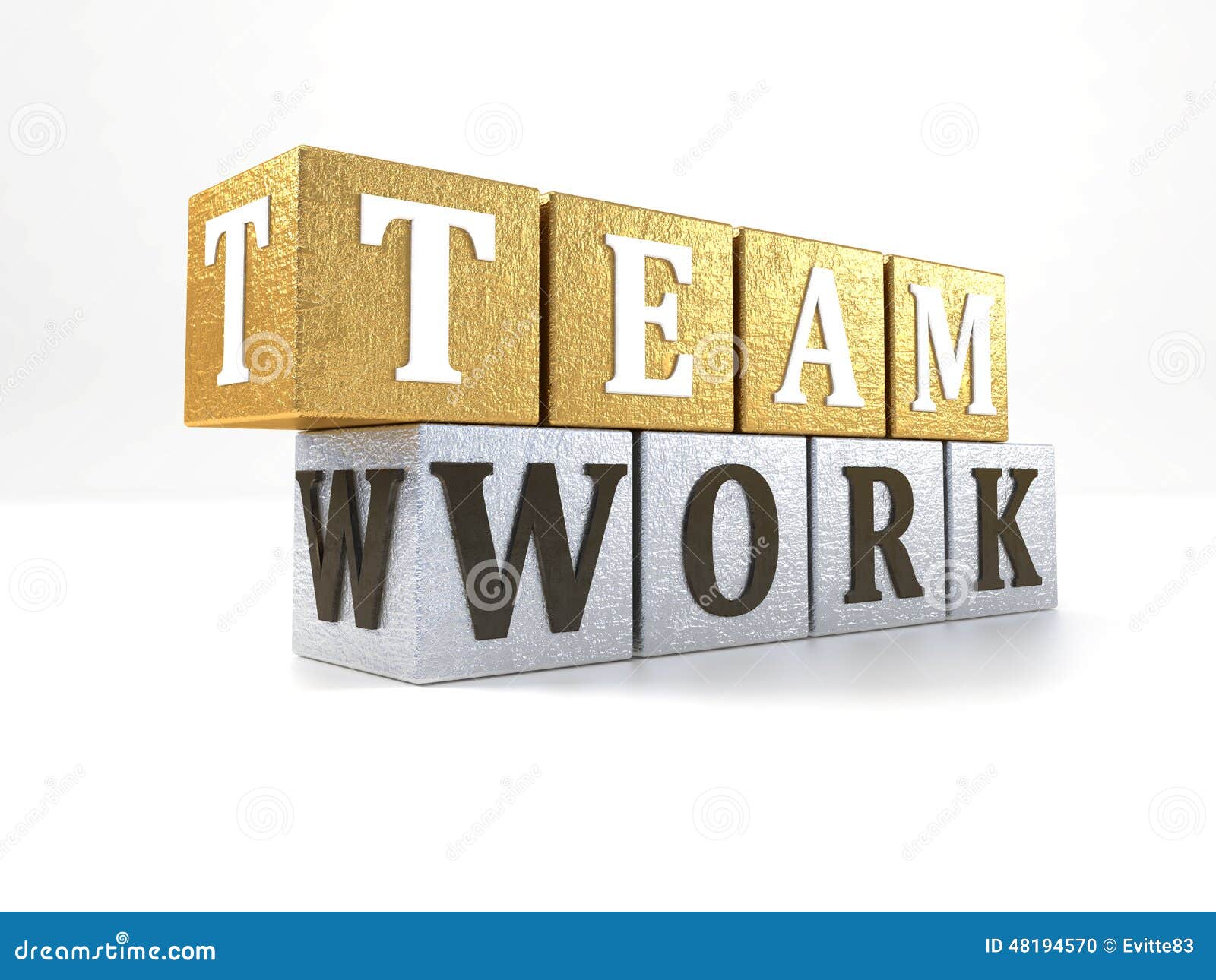 Teamwork On Blocks Stock Photography | CartoonDealer.com #48194570