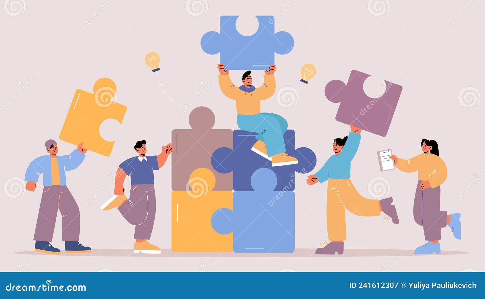 Teamwork and Brainstorm Concept Stock Vector - Illustration of work ...