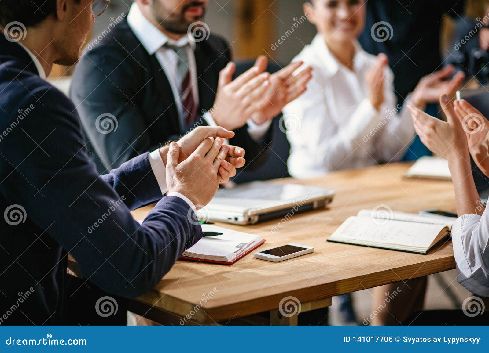 Teamwork Brainstorming in Office on New Project Stock Photo - Image of ...