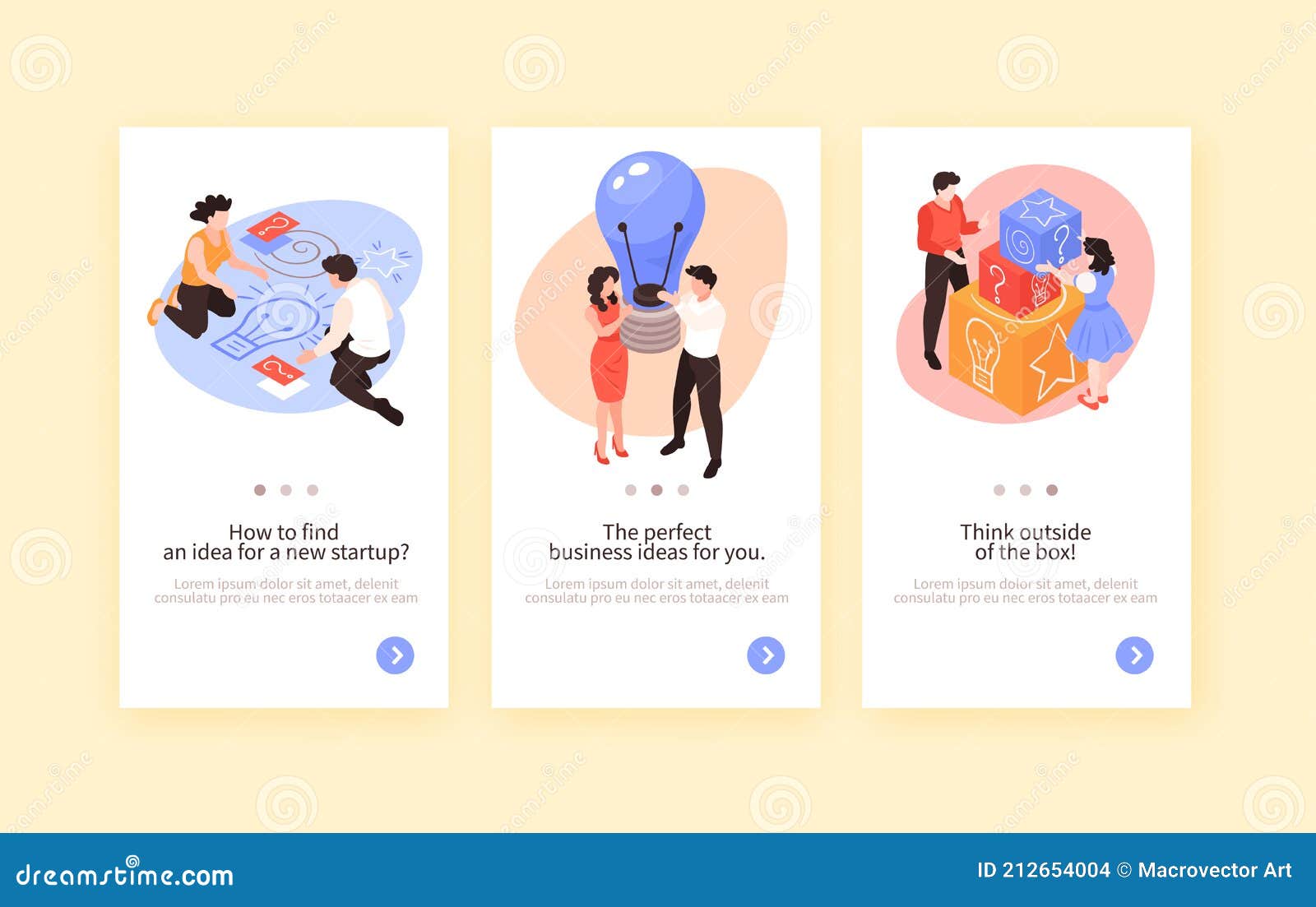 Teamwork Brainstorming Vertical Banners Stock Vector - Illustration of ...