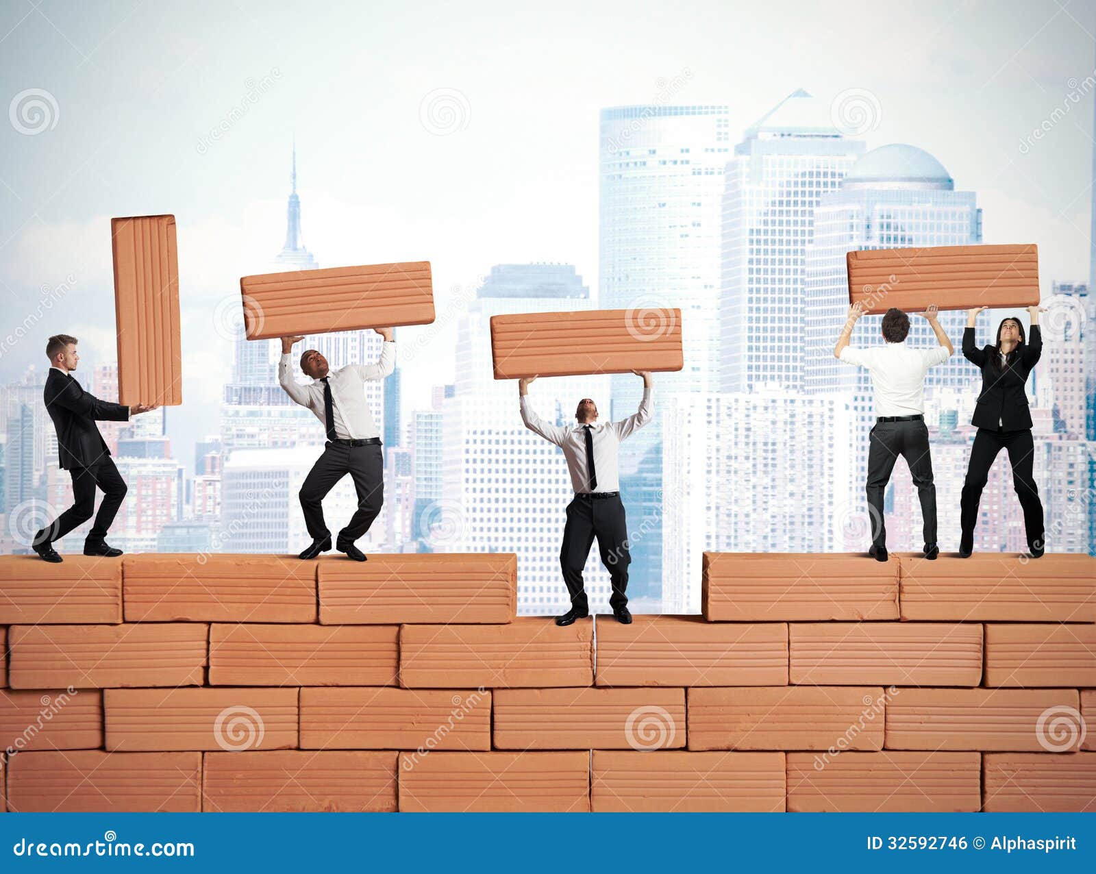 Teamwork Builds a New Business Stock Photo - Image of manager ...