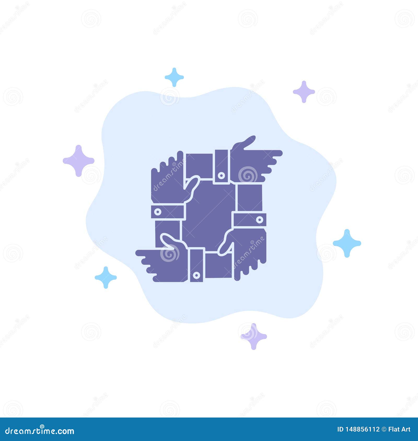 Teamwork, Business, Collaboration, Hands, Partnership, Team Blue Icon ...