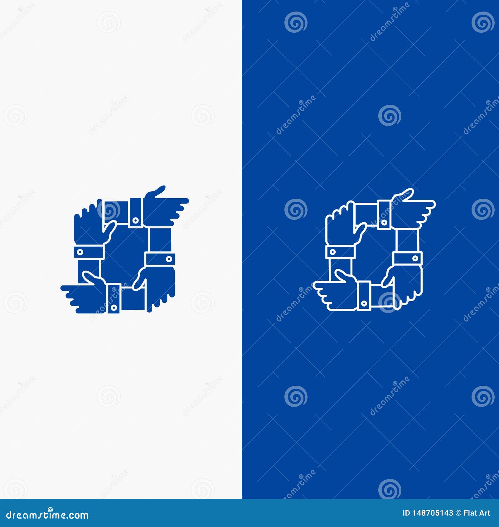 Teamwork, Business, Collaboration, Hands, Partnership, Team Line and ...