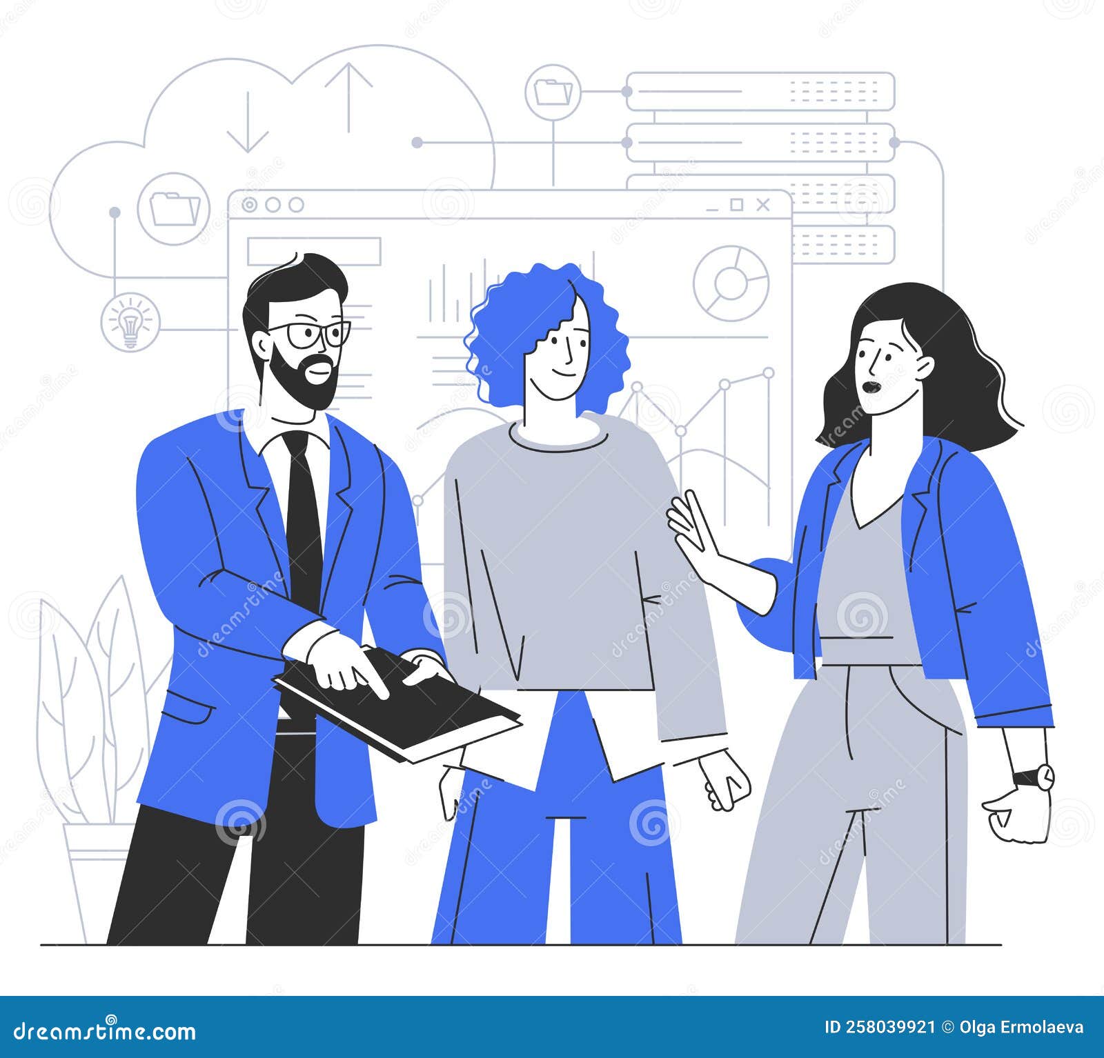 Teamwork Business Collection Stock Vector - Illustration of design ...