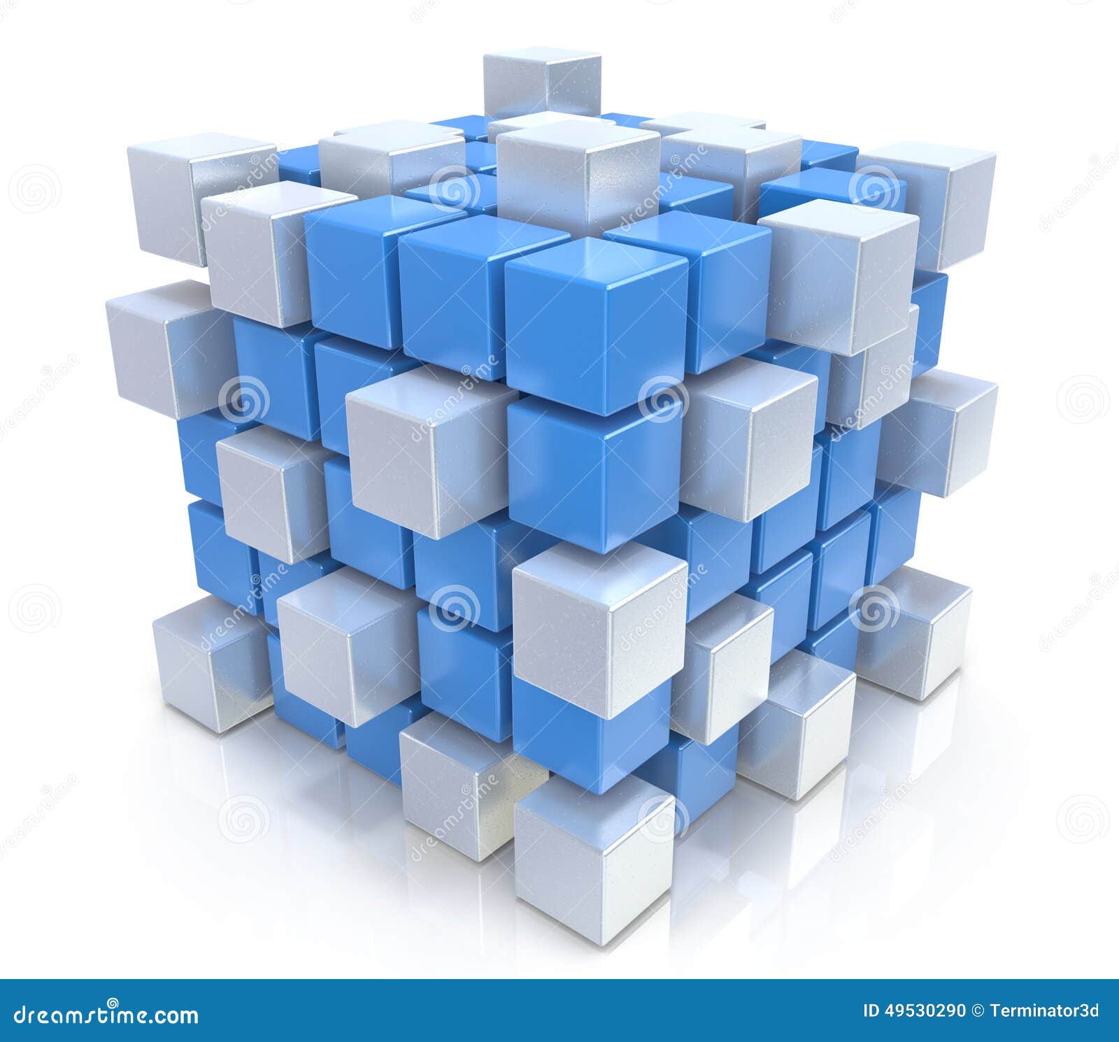 Teamwork Business Concept - Cube Assembling from Blocks Stock ...