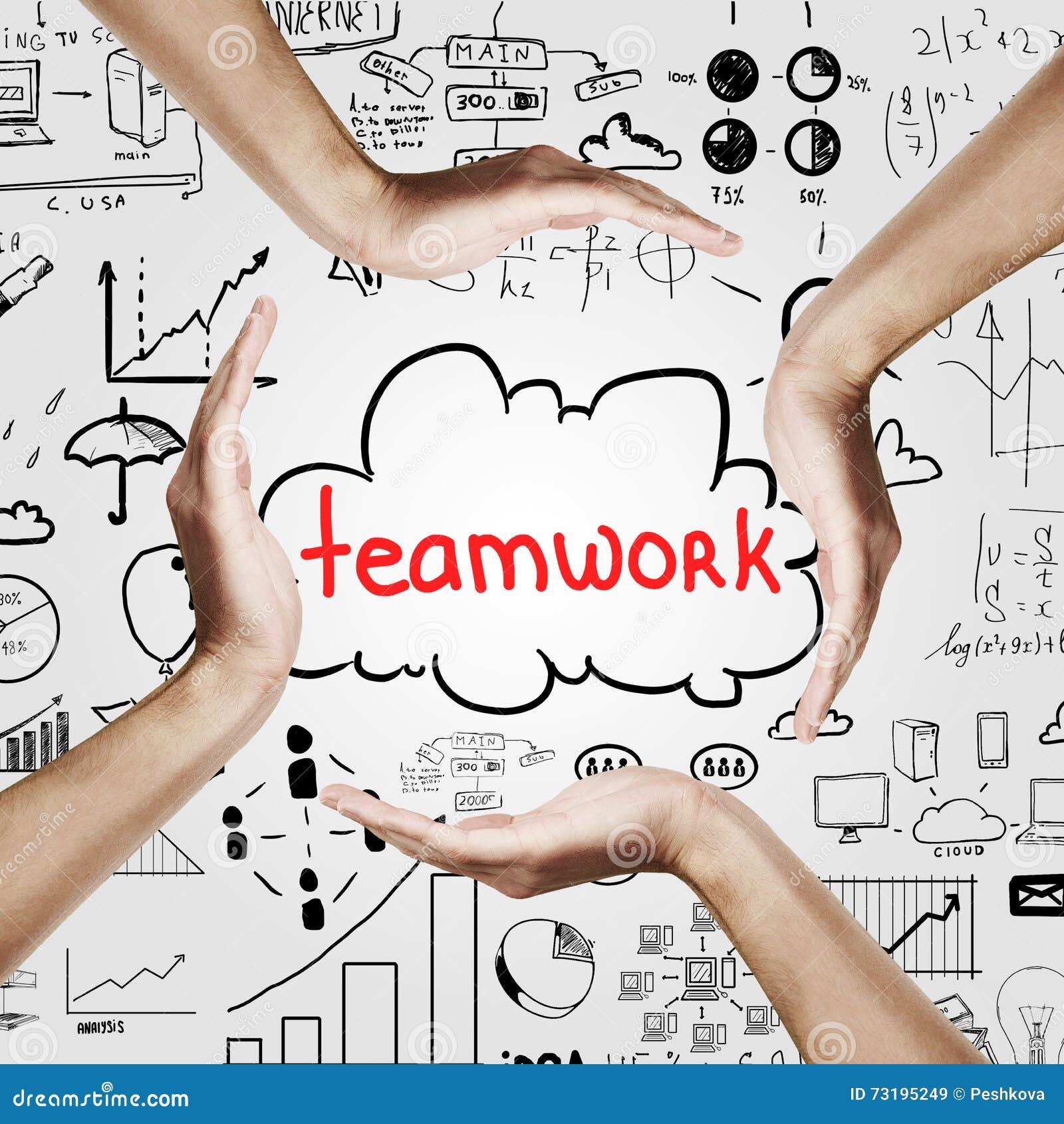 Teamwork and Business Concept Stock Image - Image of businesspeople ...