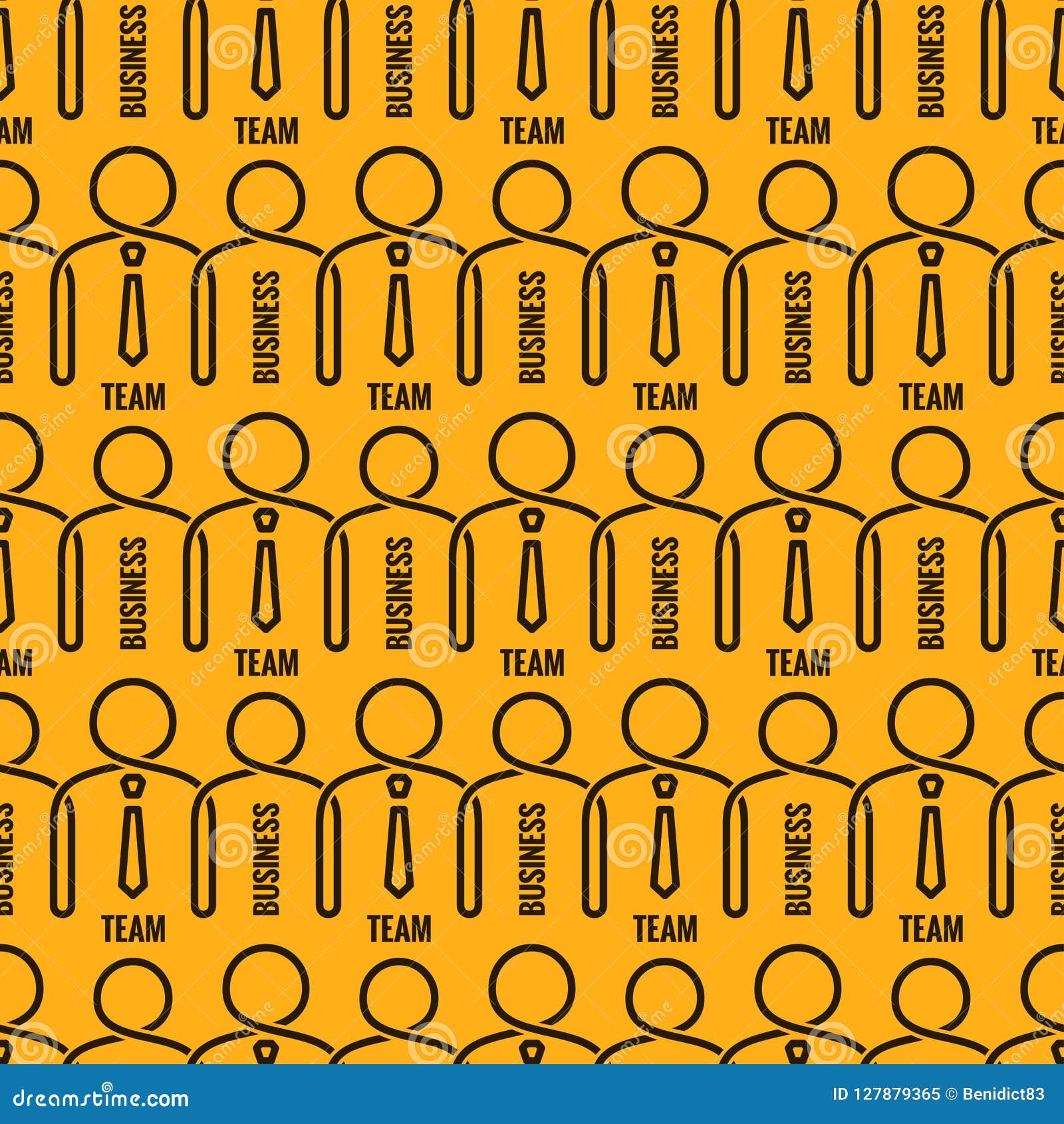 Teamwork Business Concept Yellow Pattern Vector Background Stock Vector ...