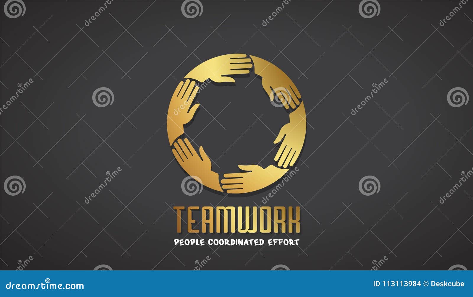 Teamwork Business Gold Hands Logo Design Stock Vector - Illustration of ...