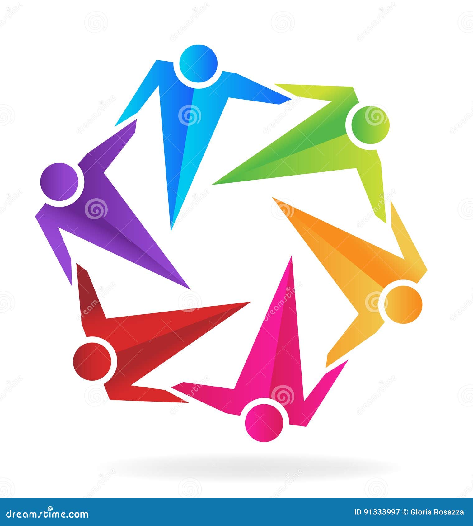 Teamwork Business Hug People Logo Stock Vector - Illustration of club ...