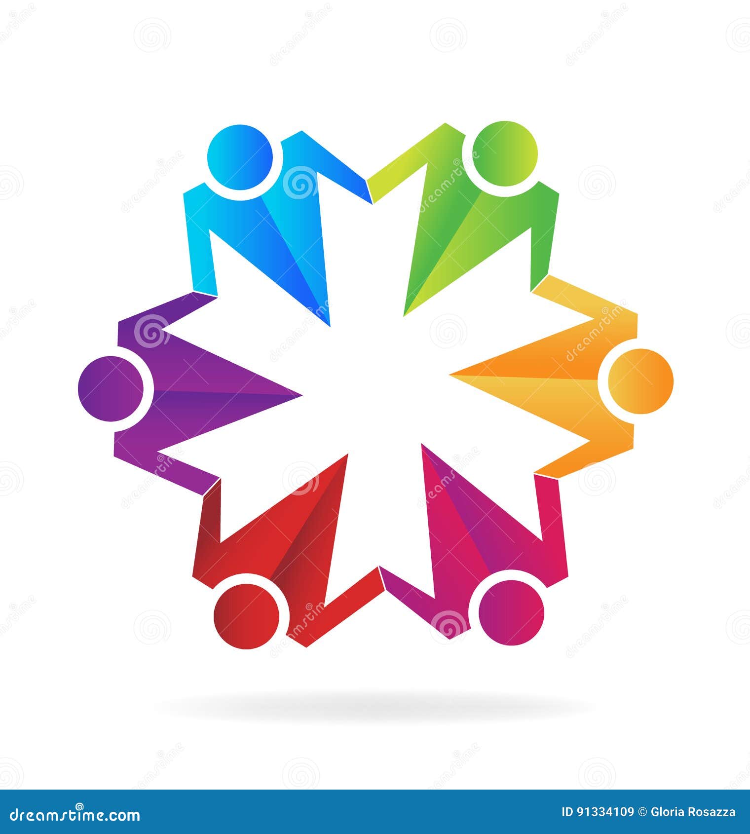 Teamwork Business Hugging People Logo Stock Vector - Illustration of ...