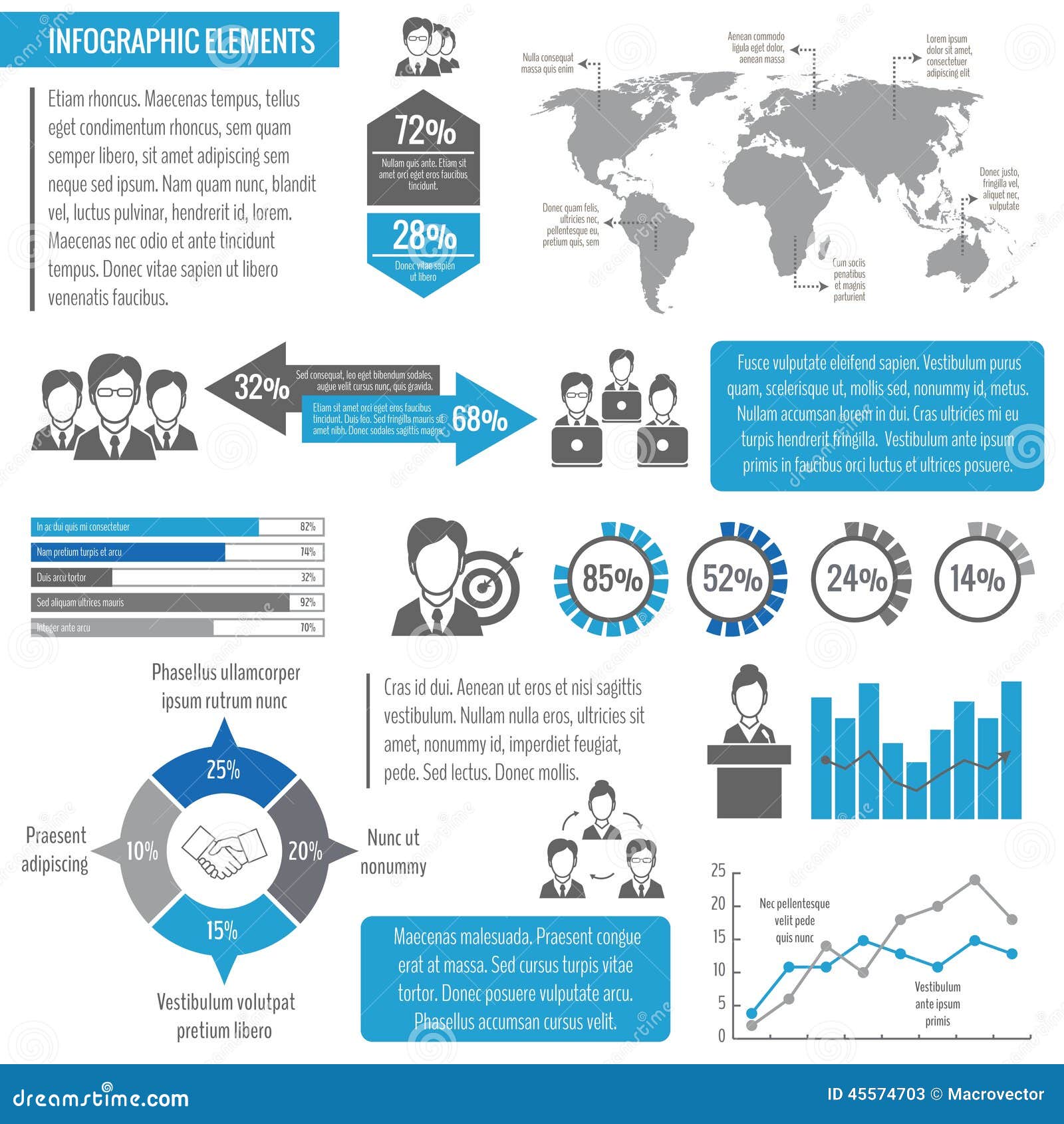 Teamwork Business Infographic Stock Vector - Illustration of conference ...