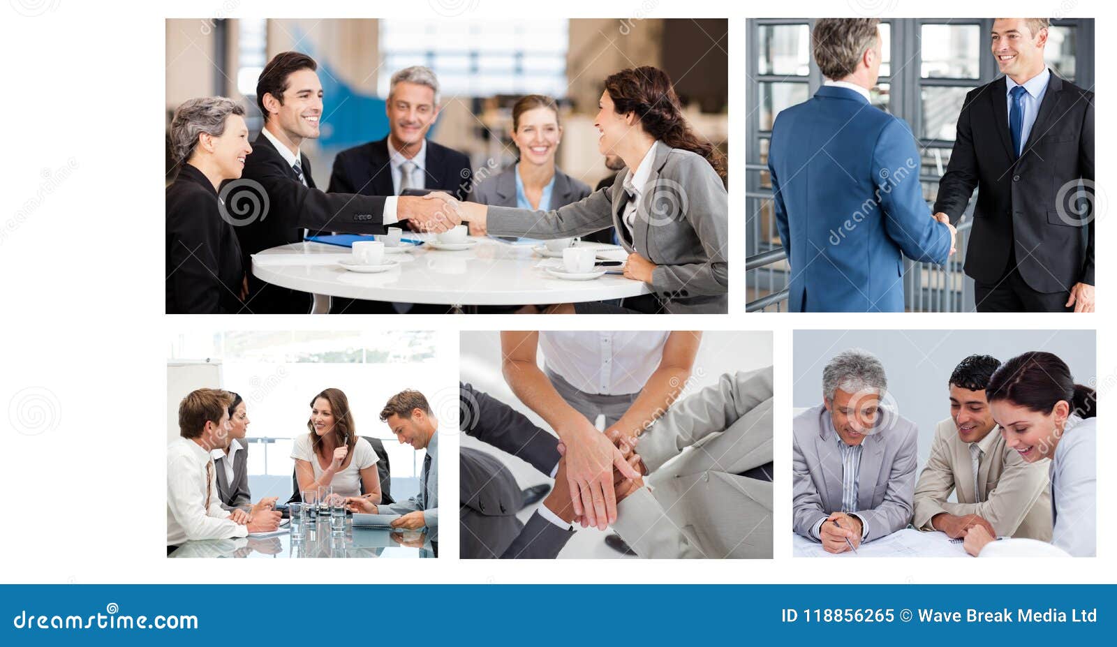 Teamwork Business Meeting Collage Stock Image - Image of conference ...